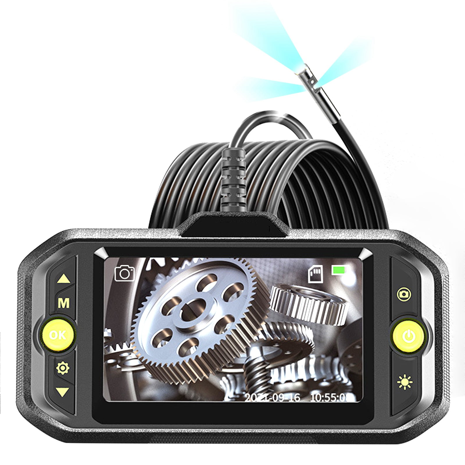 Industrial endoscope with 4.3-inch screen three-lens inspection camera ...
