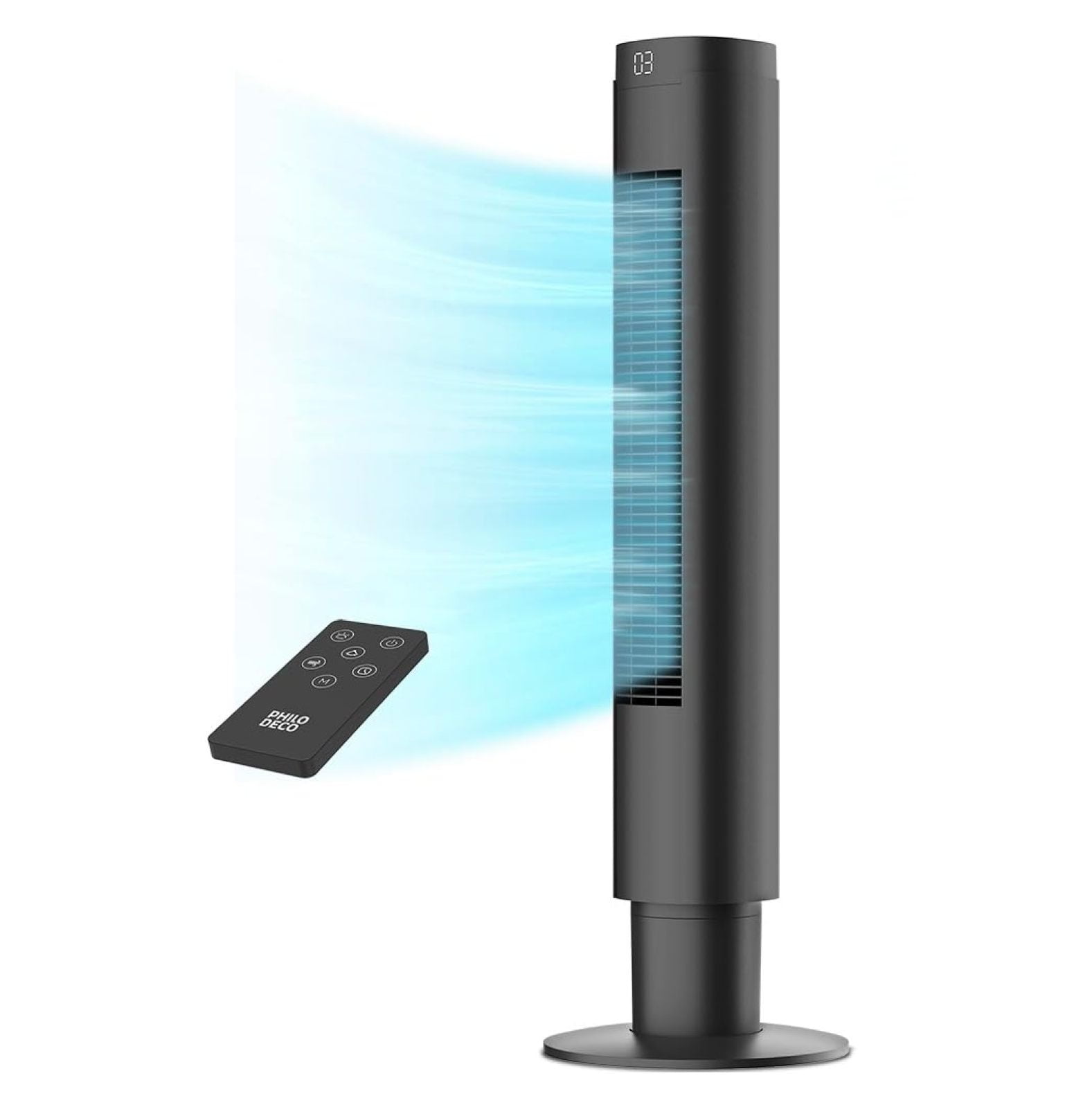 Industrial fan Tower Fans for Home,80 ° Vibration Control Vertical ...