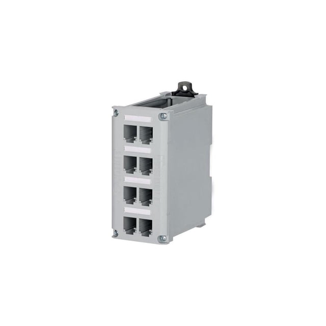IndustrialNet DIN Rail Mount Patch Panel CDPP8RG - Walmart.com