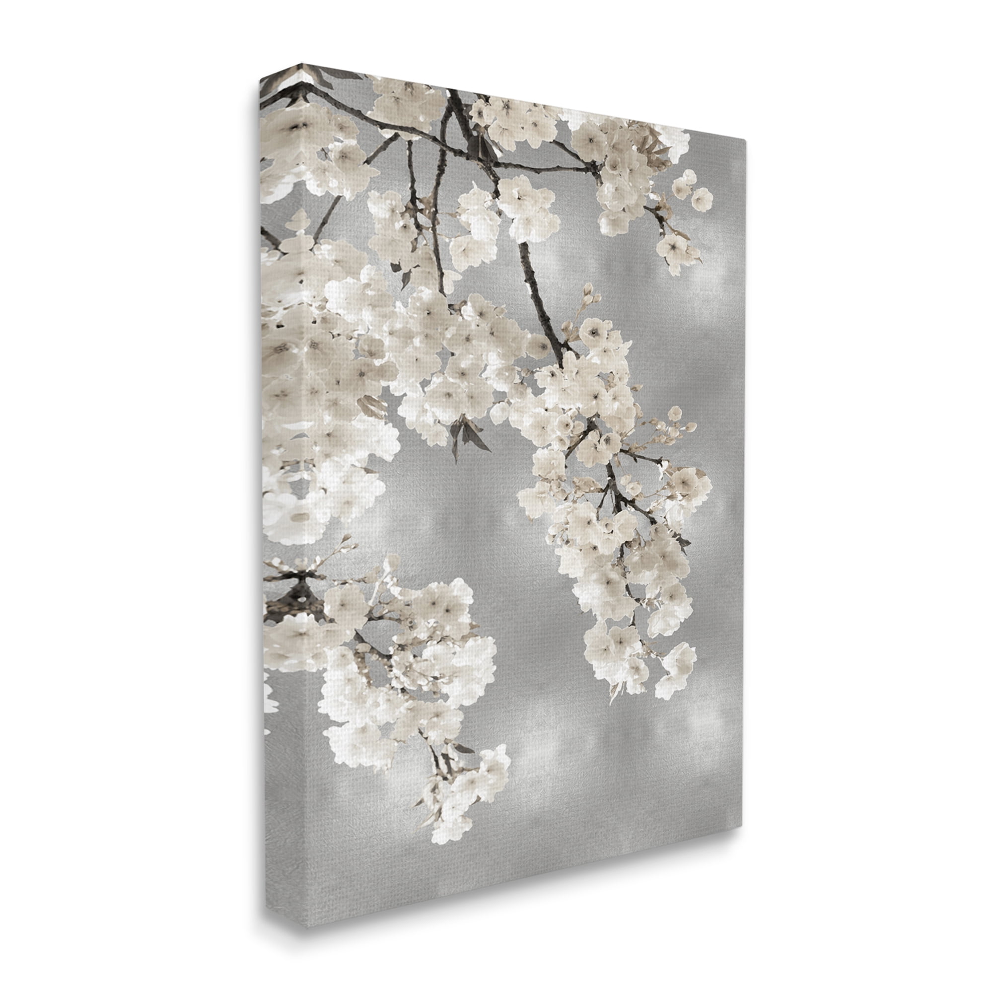 Stupell Industries Spring Blossoms White Flowers Canvas Art Print 36x48 ...