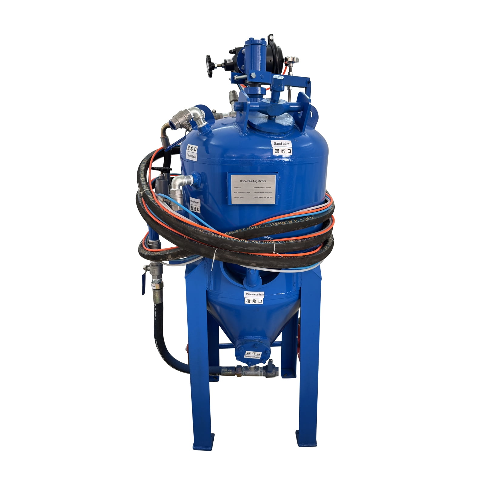 Industry Dry Wet Sandblaster Kit Mobile Abrasive Blaster Gun Rust and ...