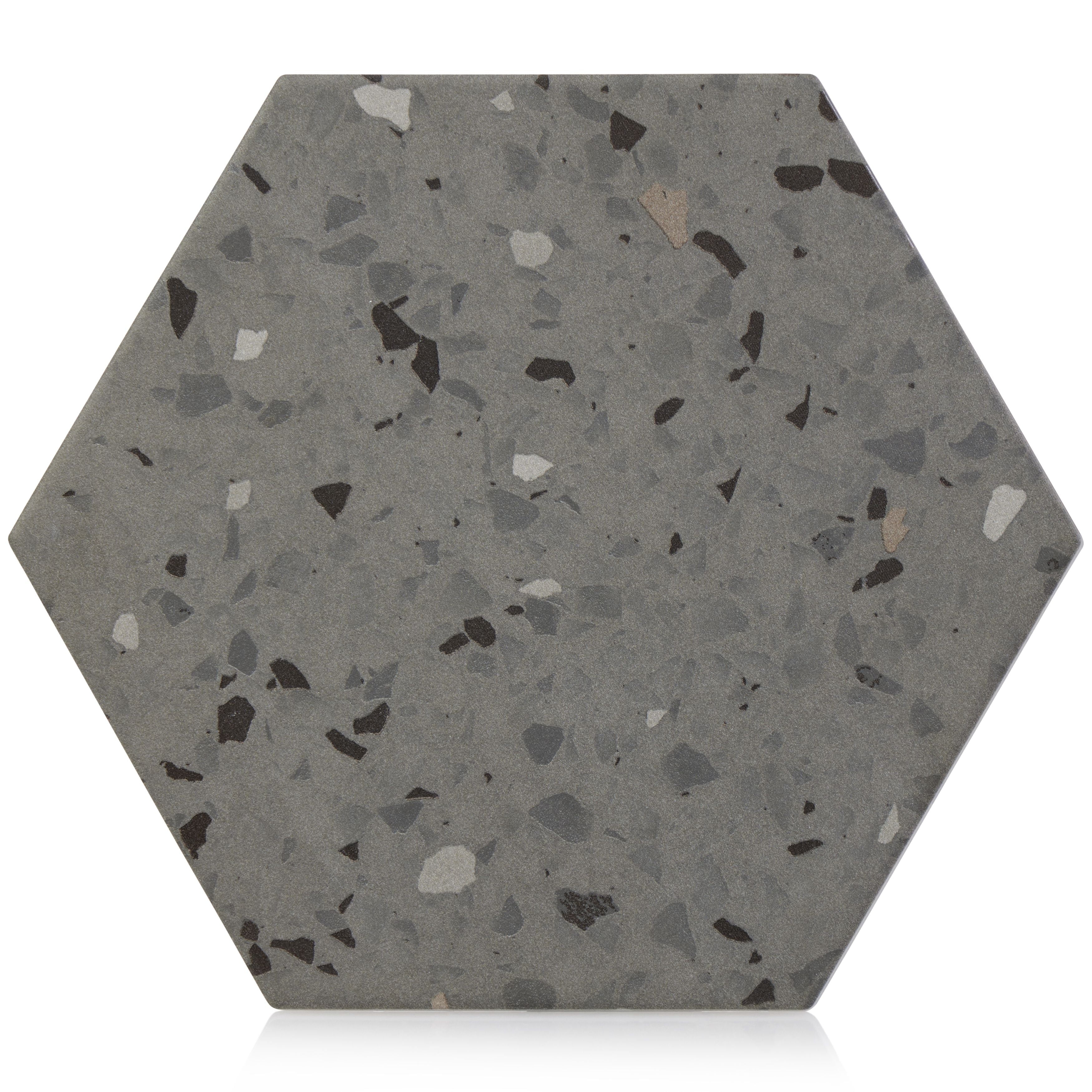 Industry Tile 8x10 Hexagon Spark Gray Porcelain Tile(1 Sample ...