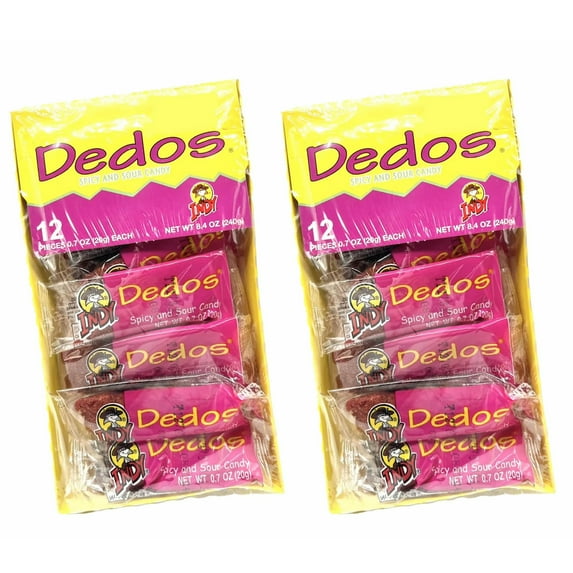 Indy Dedos Candy - Spicy & Sour Mexican Treat , 2 Packs of 12 (24 Count ...