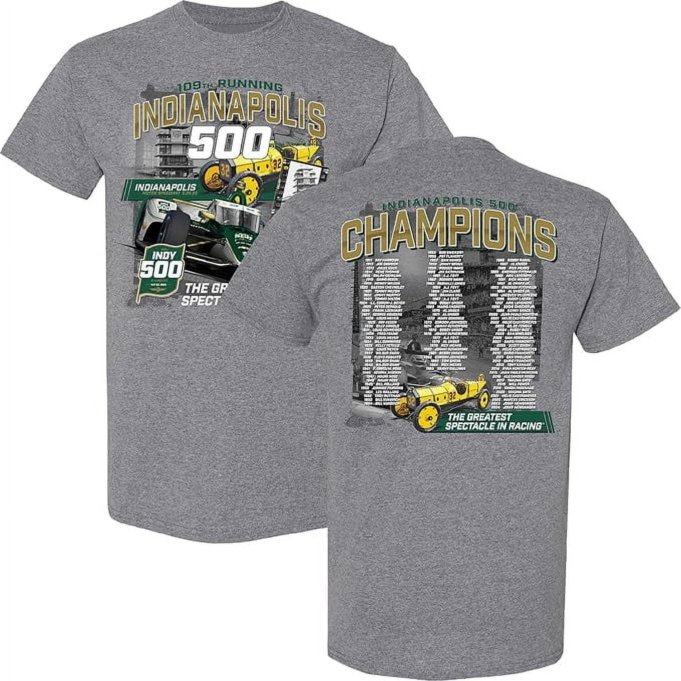 Indycar Indy 500 Past Champions 2025 T-Shirt Racing Apparel Gray ...