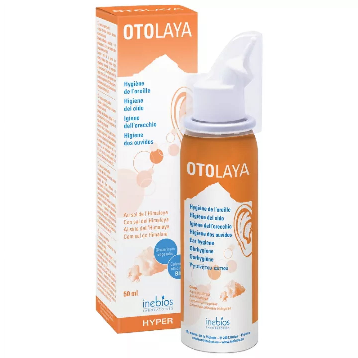 Inebios Otolaya Ear Hygiene Spray 50 ml for Gentle and Effective Ear ...