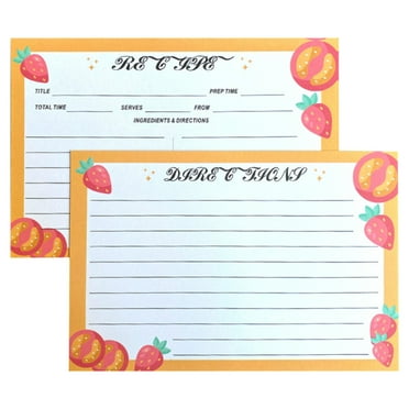 LotFancy 60 Count Plain Lined Note Recipe Cards, 4x6 in, Double Sided ...