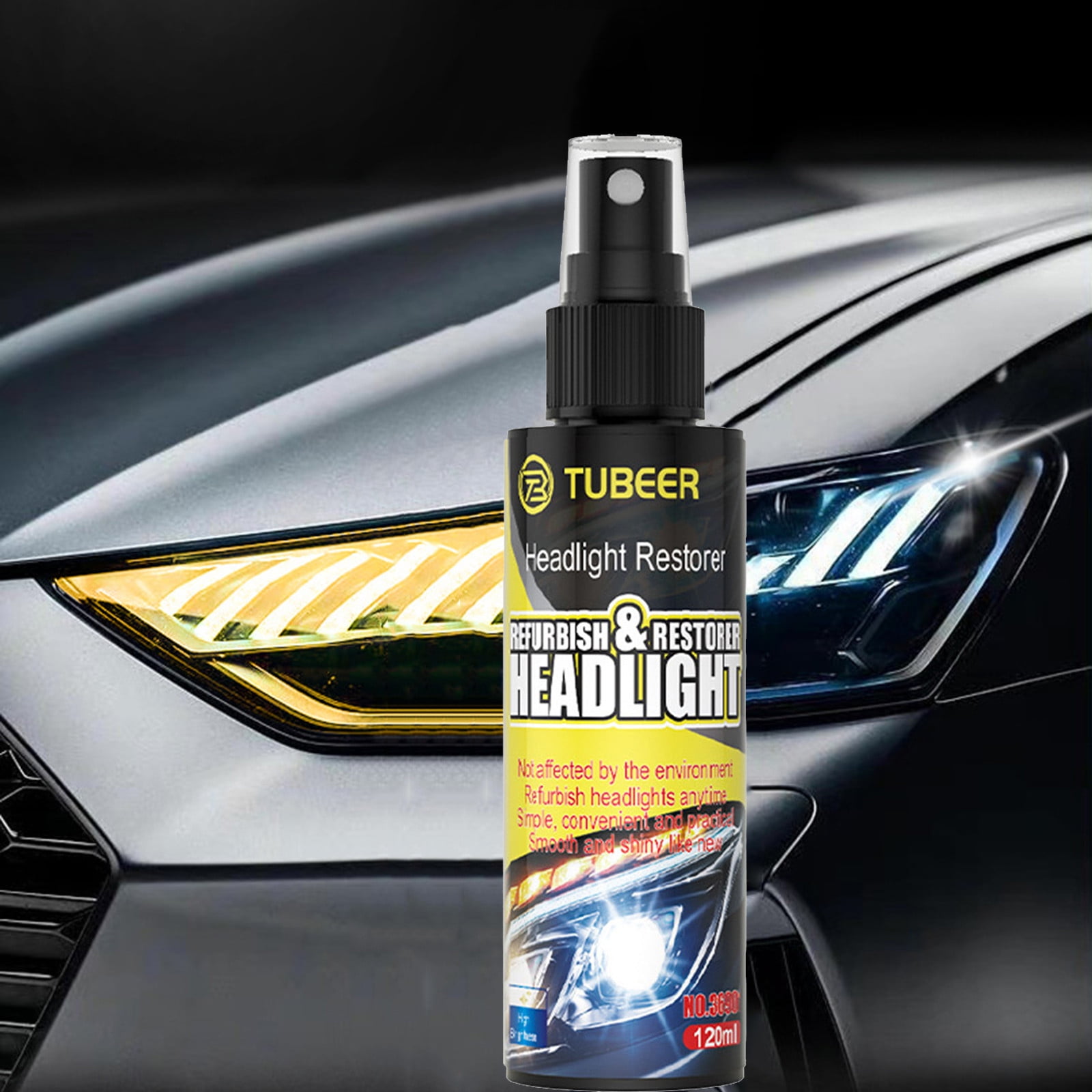 Inerposs Car Headlight Restoration Spray - Quickly Restores Yellowed ...