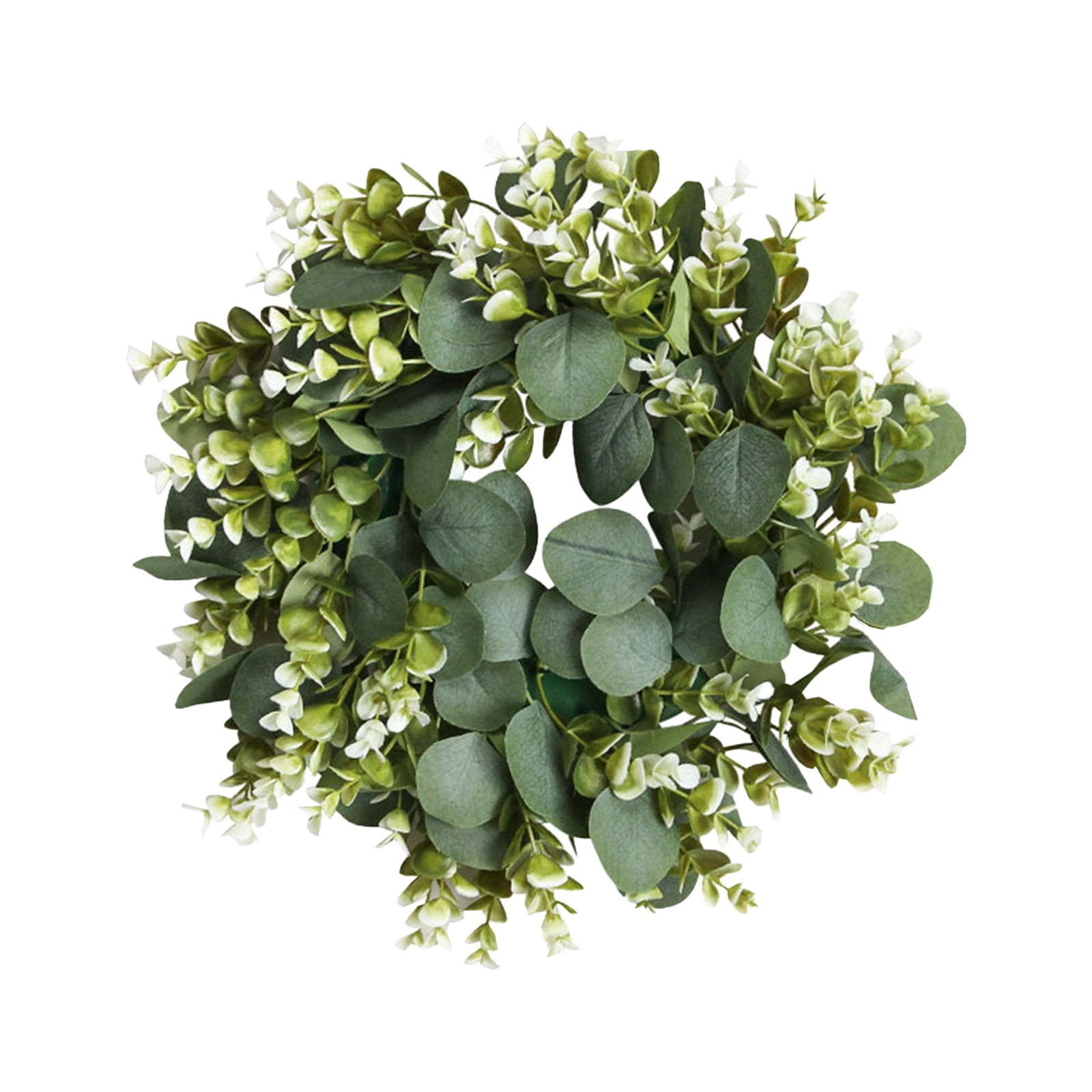 Inerposs Decorative Leaf Wreath, Simulated Money Grass Ring, Home ...