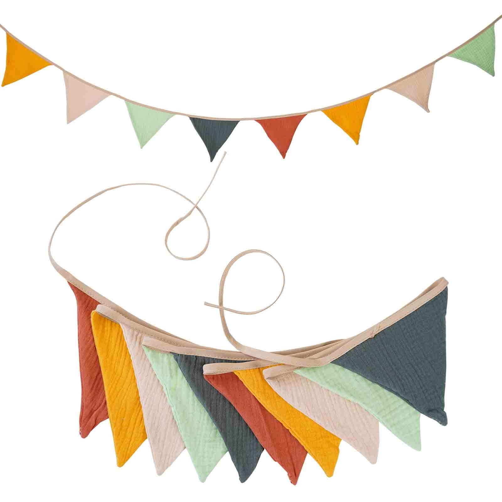 Inerposs Double Layered Cotton Solid Color Flag – 2.6m Birthday Party ...