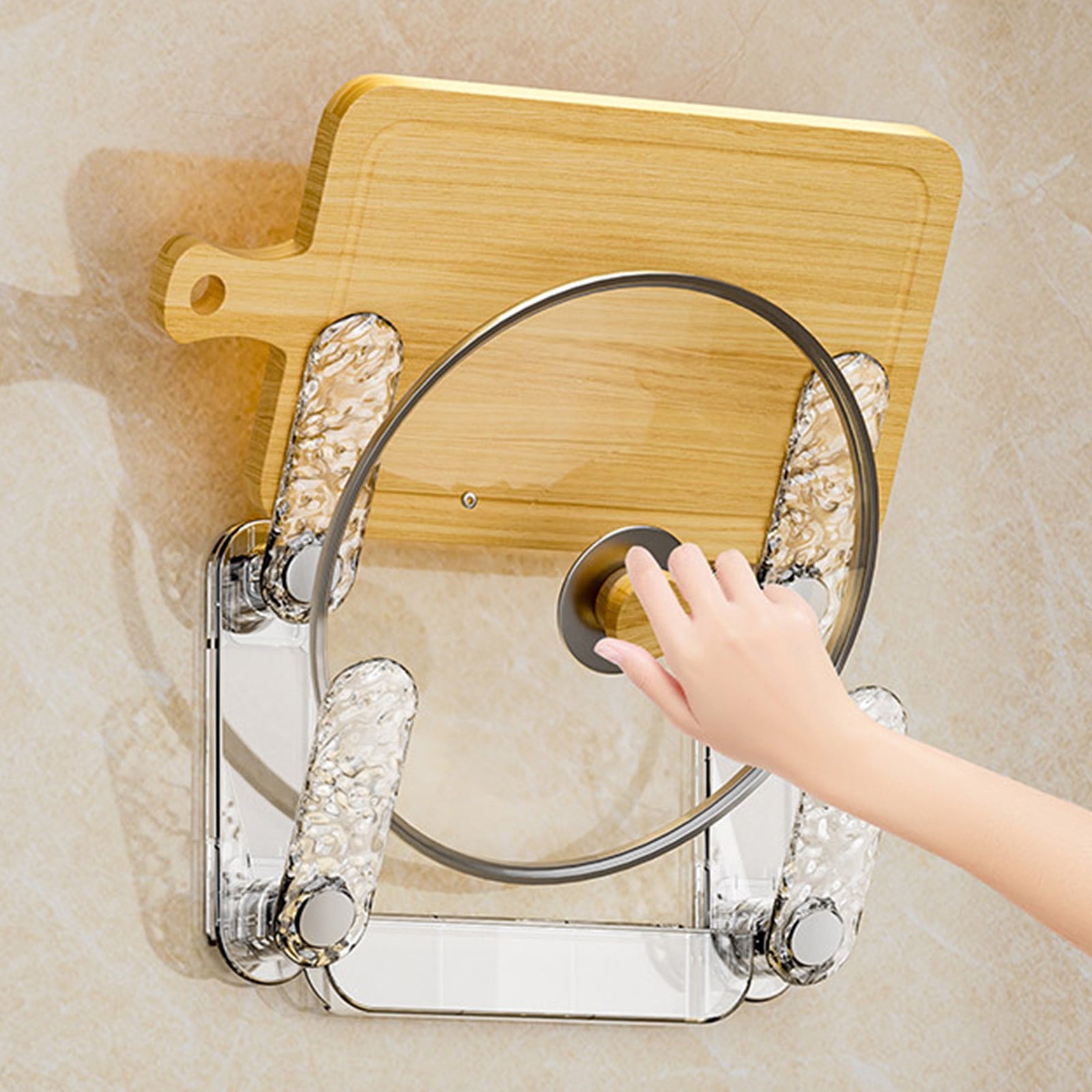 Inerposs Kitchen Shelves Wall Mounted, Pot Lid Holders with Draining ...