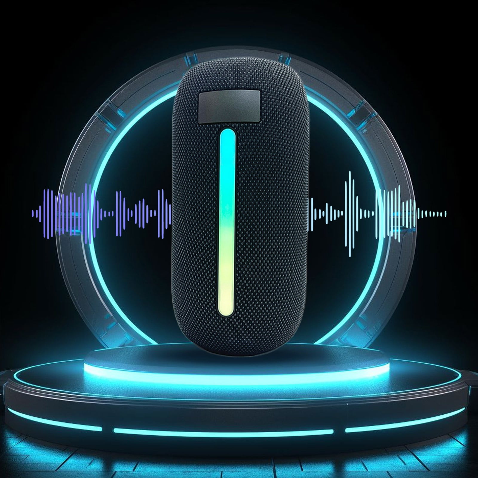 Inerposs Portable Bluetooth 5.1 Wireless Speaker with LED Lights ...