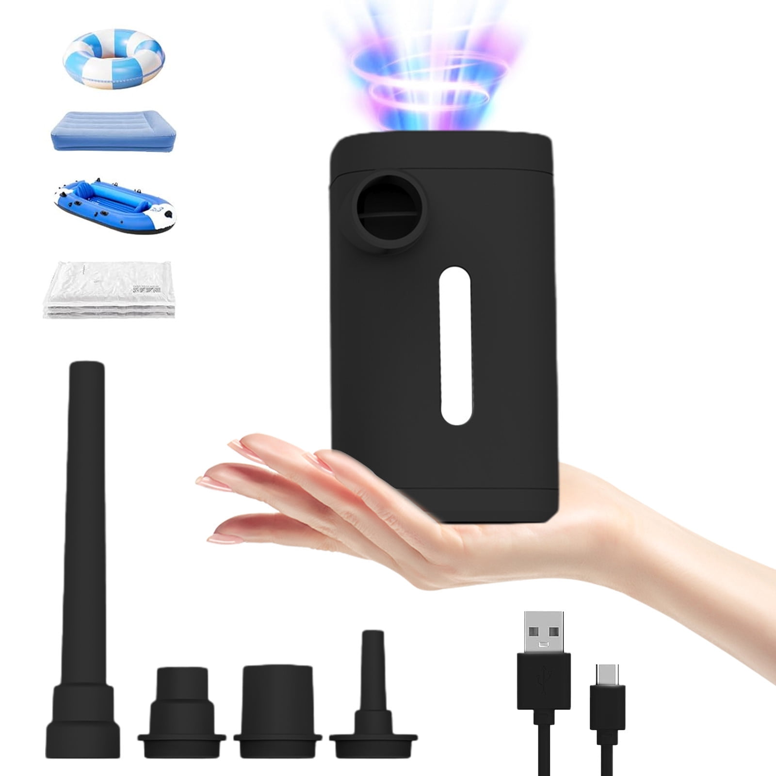 Inerposs Portable Wireless Inflations Vacuum Pump - USB Rechargeable ...