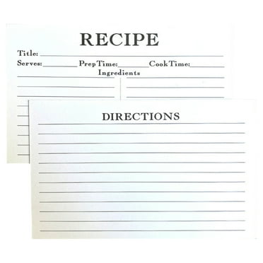 Outshine Premium Kraft Recipe Cards 3x5 Inches, Farmhouse Kitchen ...