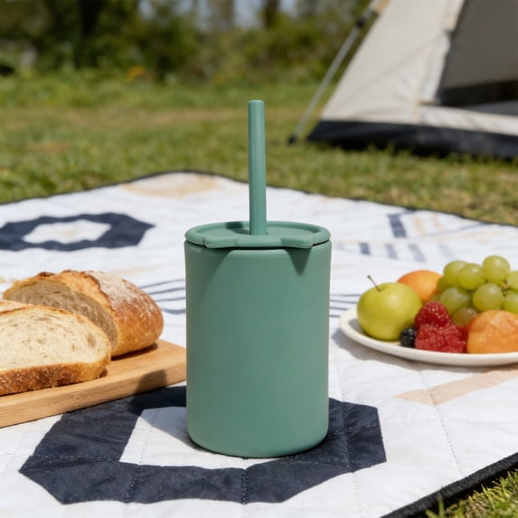 Inerposs Silicone Learning Cup, Spill Proof Drinking Cup, Shatterproof ...