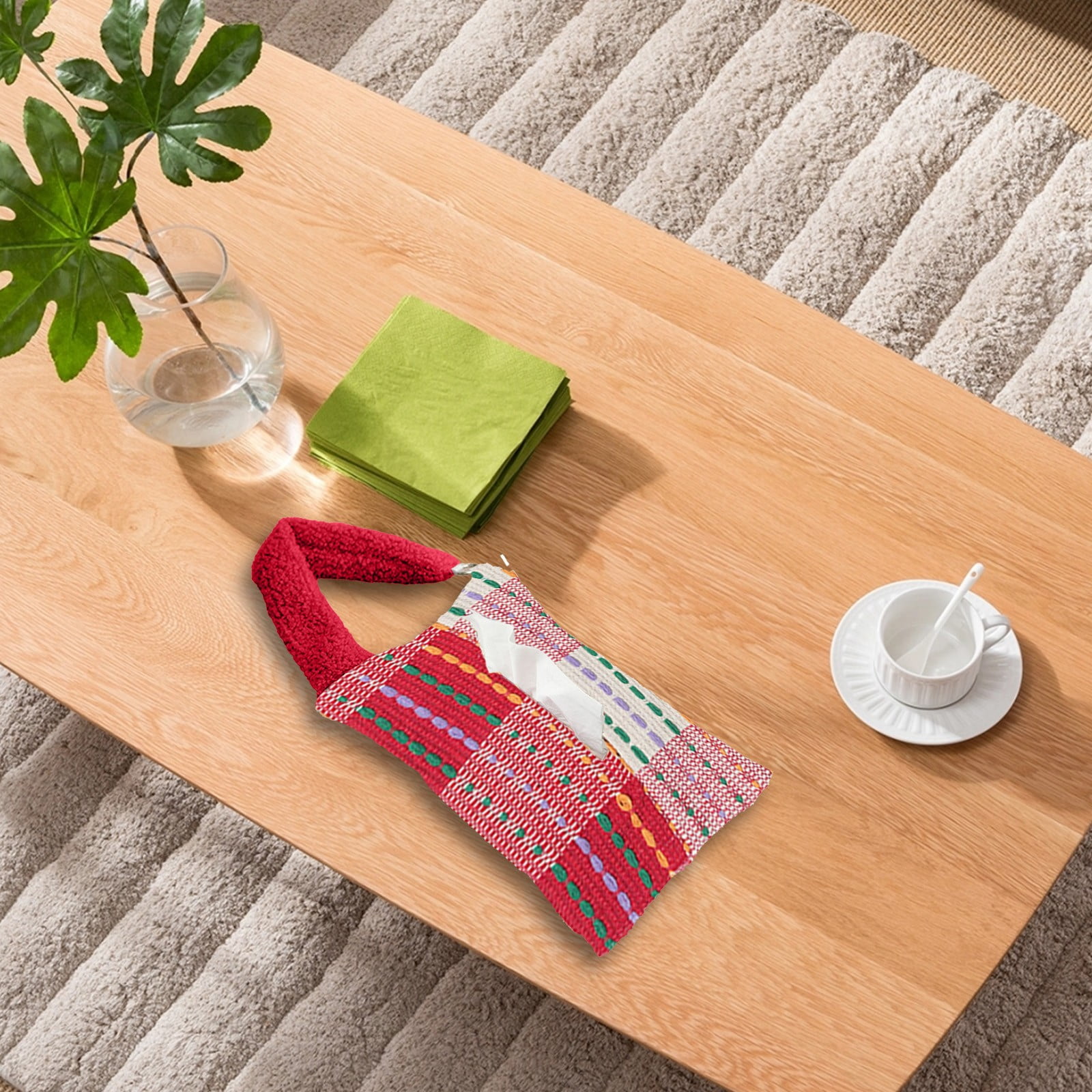 Inerposs Soft Fabric Tissue Container With Cute Style Ideal For Tissues ...