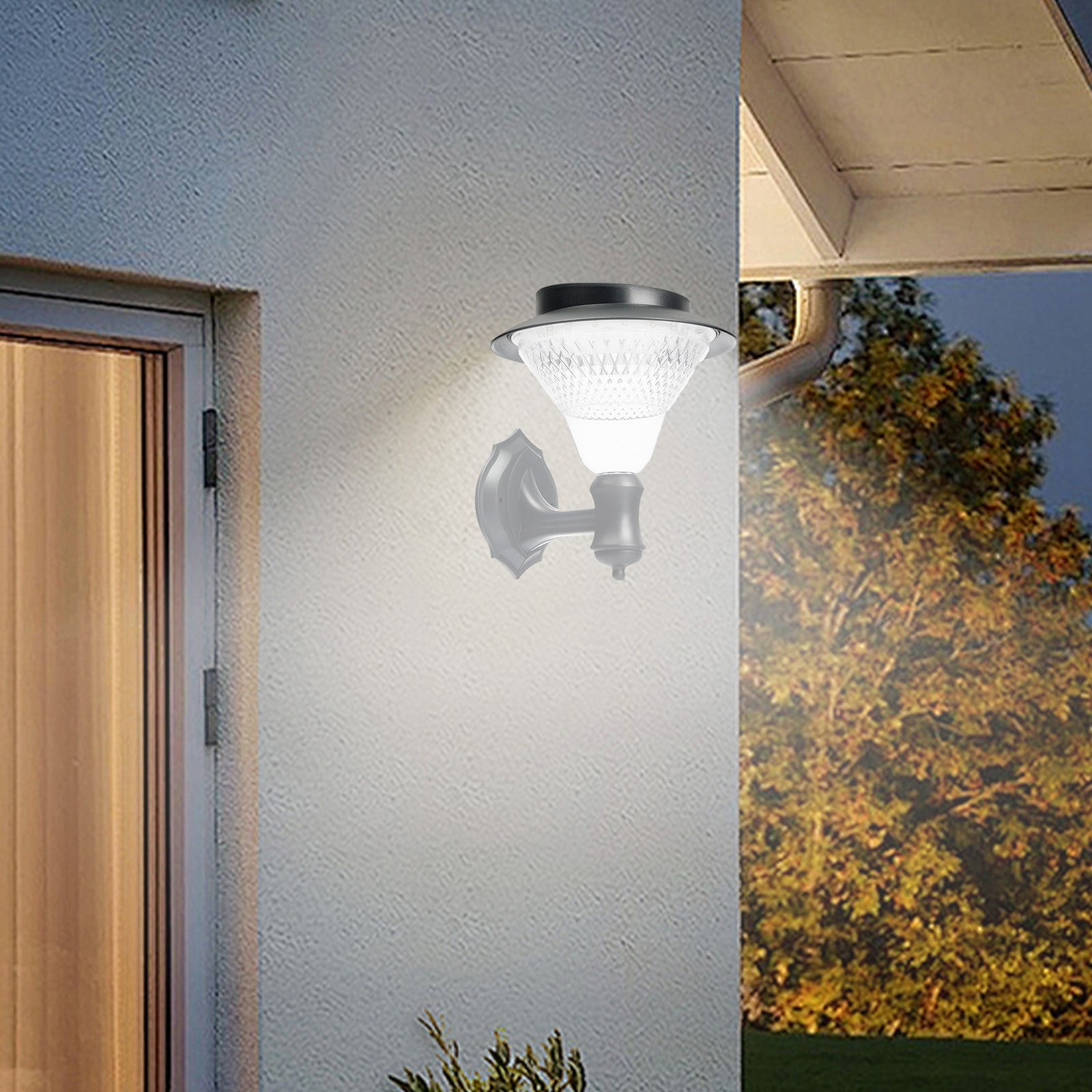 Inerposs Solar 16 LED Courtyard Wall Light, Intelligent Light Control ...