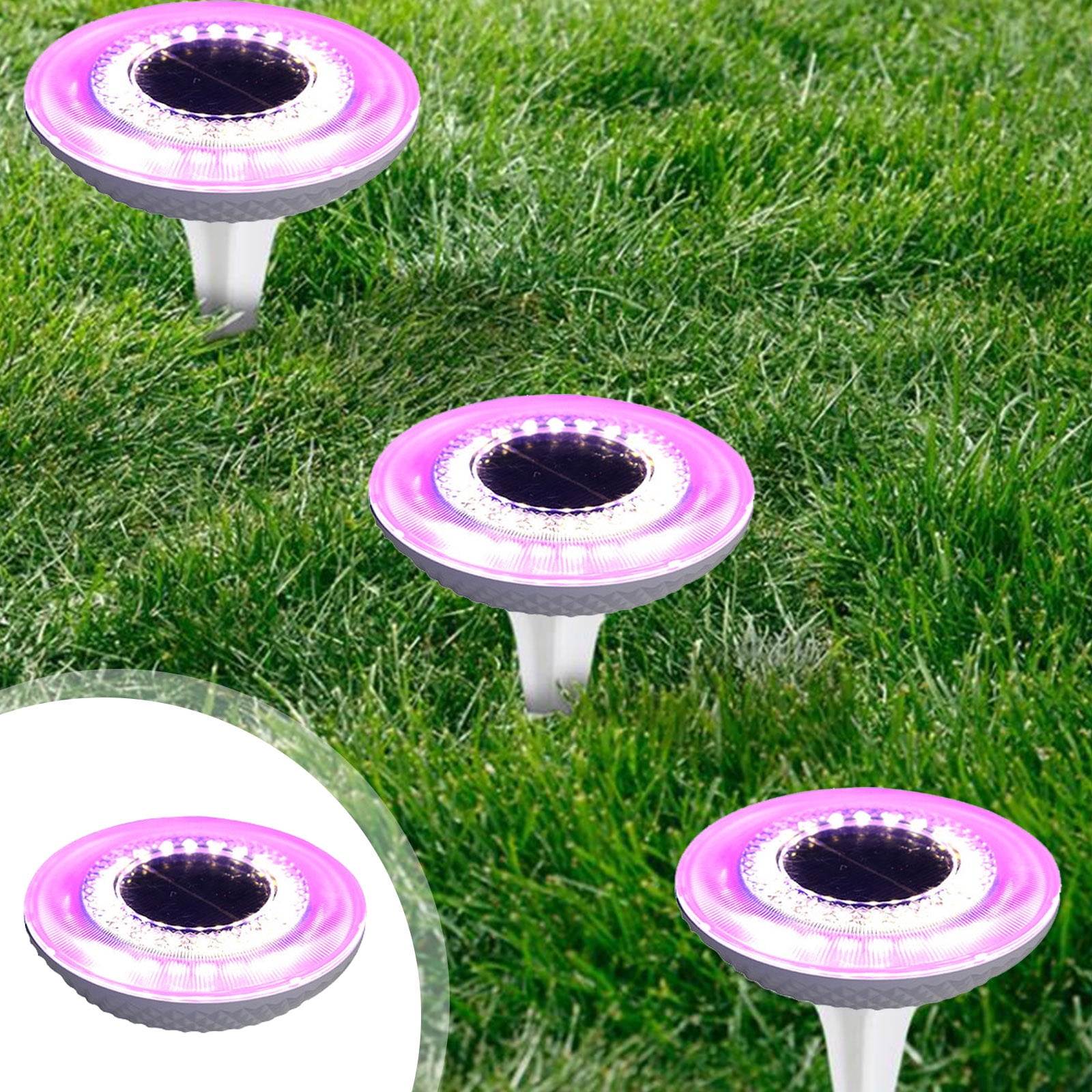 Inerposs Solar Ground Lights Outdoor, LED Garden Lights, Solar Powered ...