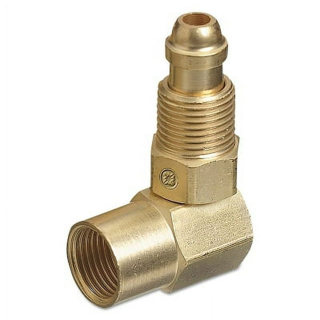 Inert Arc Hose & Torch Adaptor, Brass, Elbow - 90°, Male/Female, Rh To ...