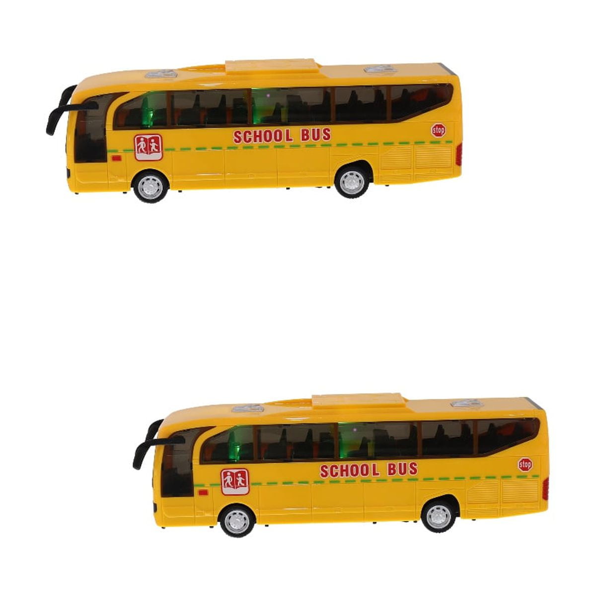 Inertia Car 2 Pack Educational Play Toys Childrens School Bus Music ...