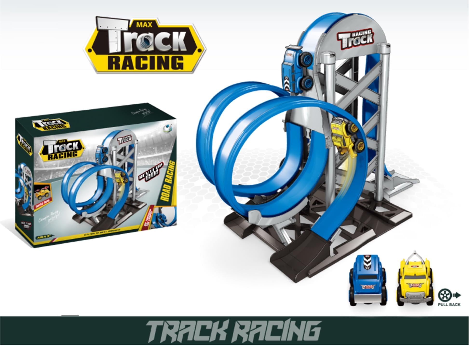 iHcrafts Inertia Force Track Playset, STEM Toy for Kids 3-5, Push ...
