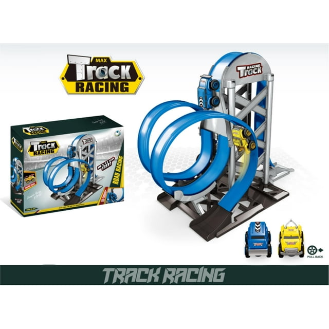 Inertia Force Race Track Set - STEM Toy Push-Forward Car Set with ...