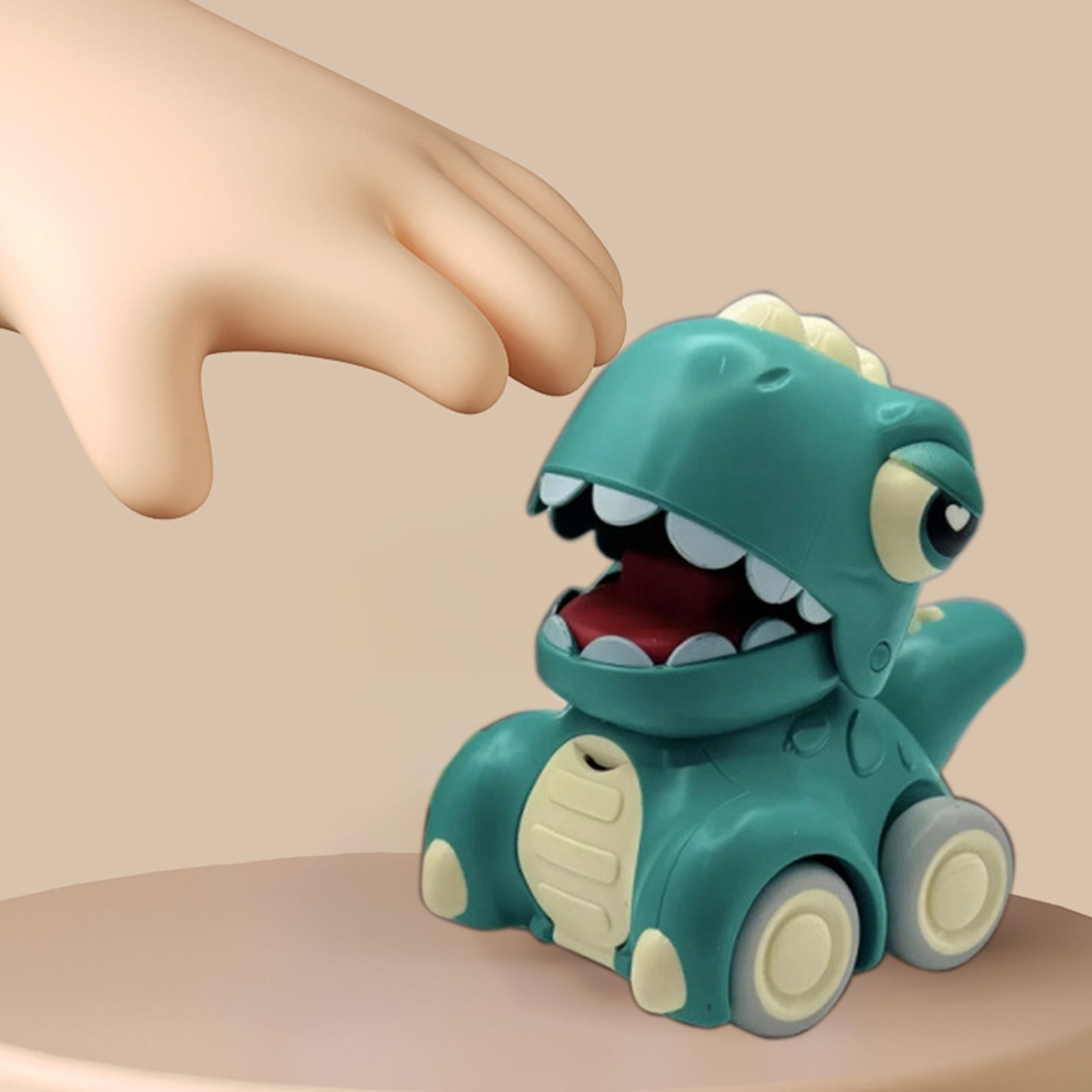 Inertia Powered Vehicle Dinosaur Tail Press Toy Car Stomp and Go ...