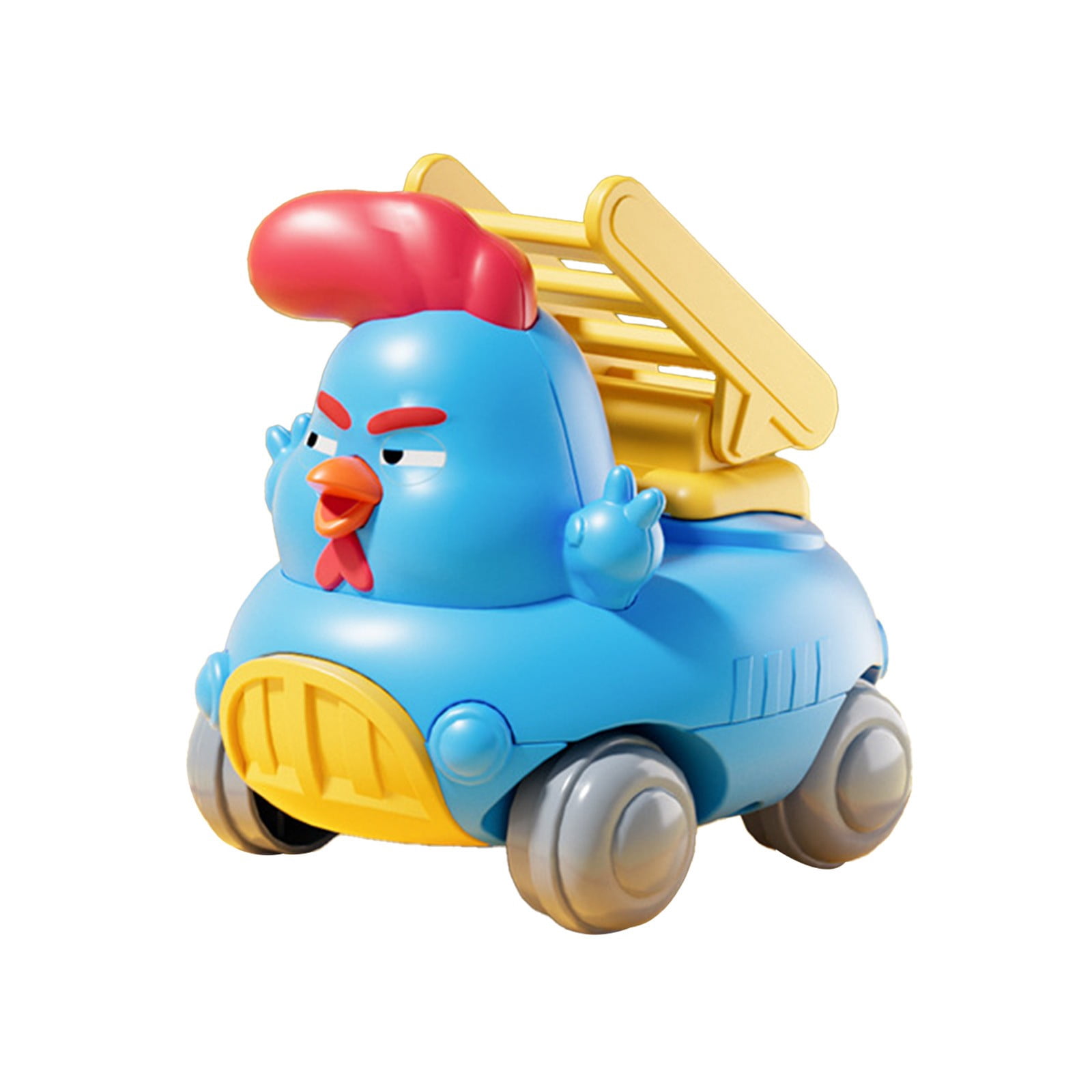 Inertia Toy Car, Chicken Construction Vehicle Set with Excavator and ...