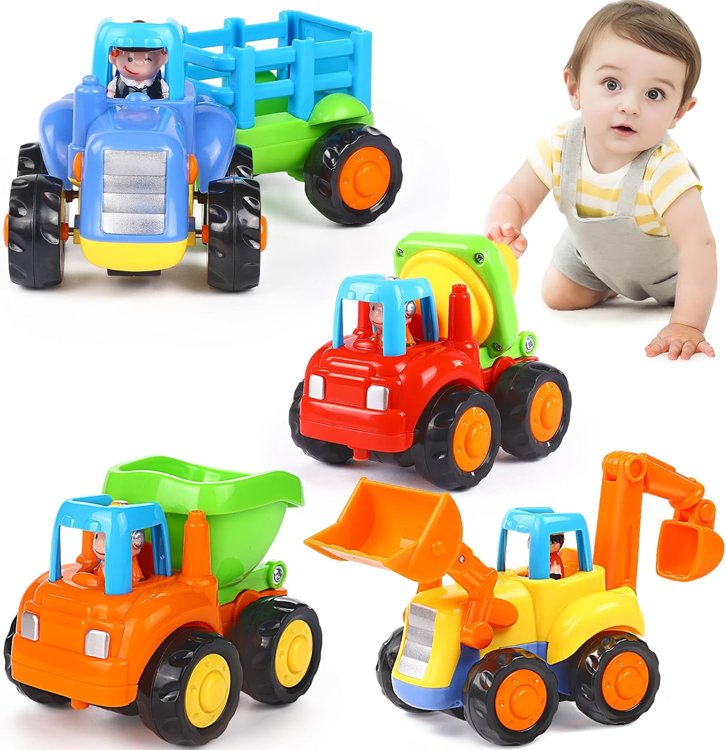 Inertia Toy Early Educational Toddler Baby Toy Friction Powered Cars ...