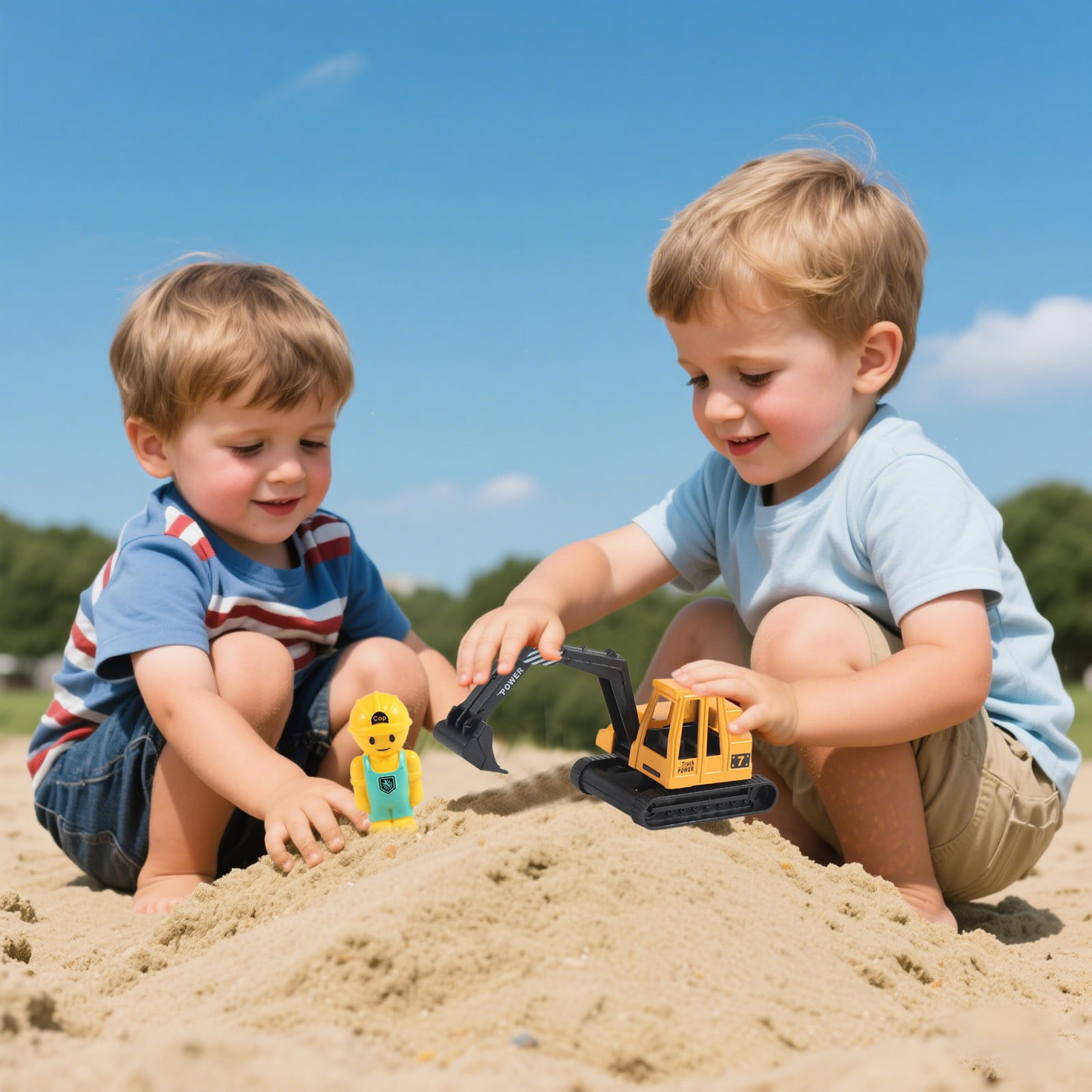 Inertial Alloy Engineering Vehicle Toy Set | Excavator, Concrete Tanker ...