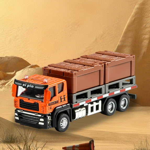 Inertial Alloy Engineering Vehicle Toys - Excavator Concrete Tanker ...