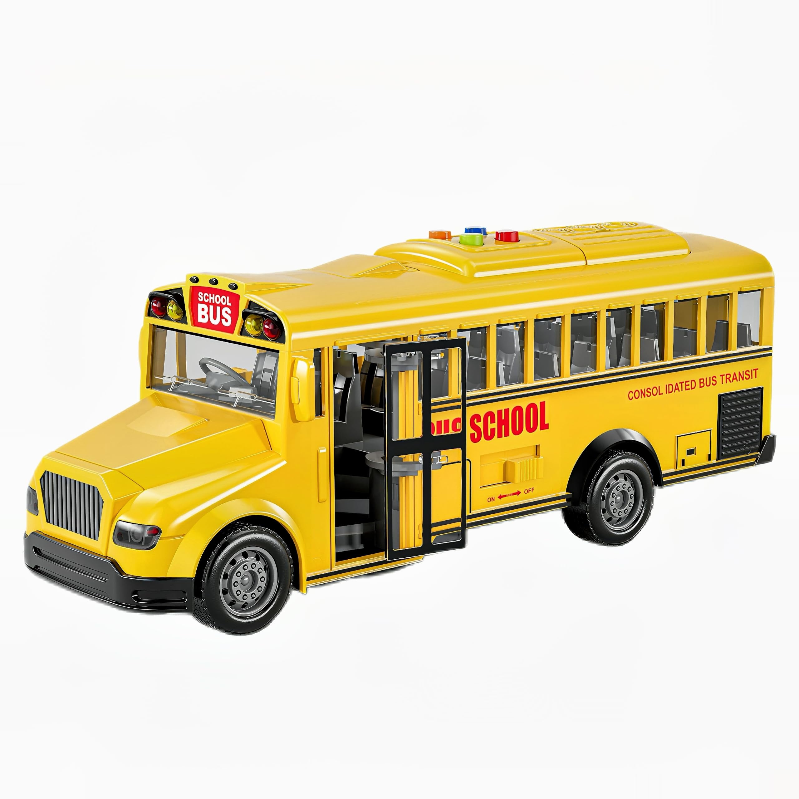 Inertial School Bus1:16 City Bus With Simulated Sounds And Lights ...