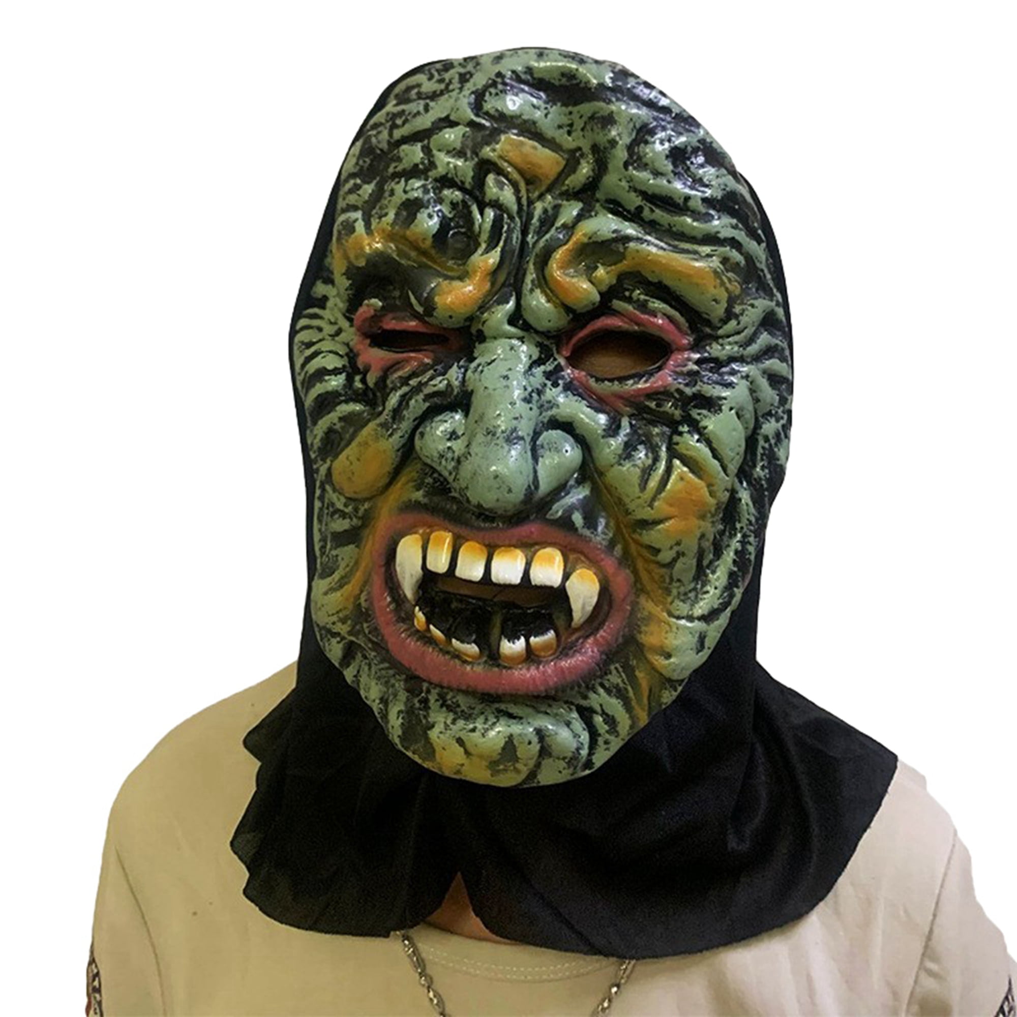 Inevnen Adults Realistic Latex Headgear Full Head Props for Halloween ...