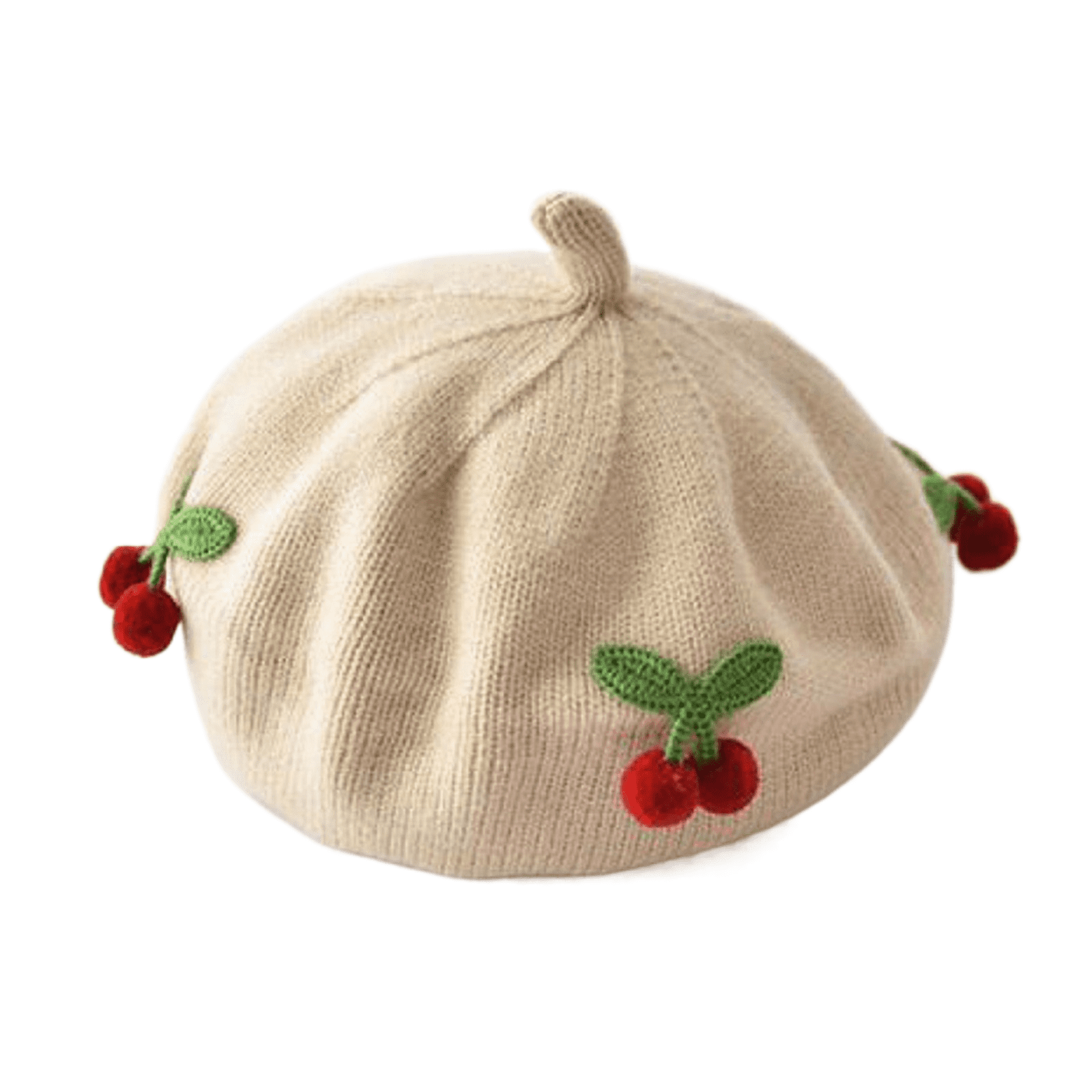 Inevnen Baby Beret Hat Toddler Winter 3D Cherry Knitted Beanie Cap ...
