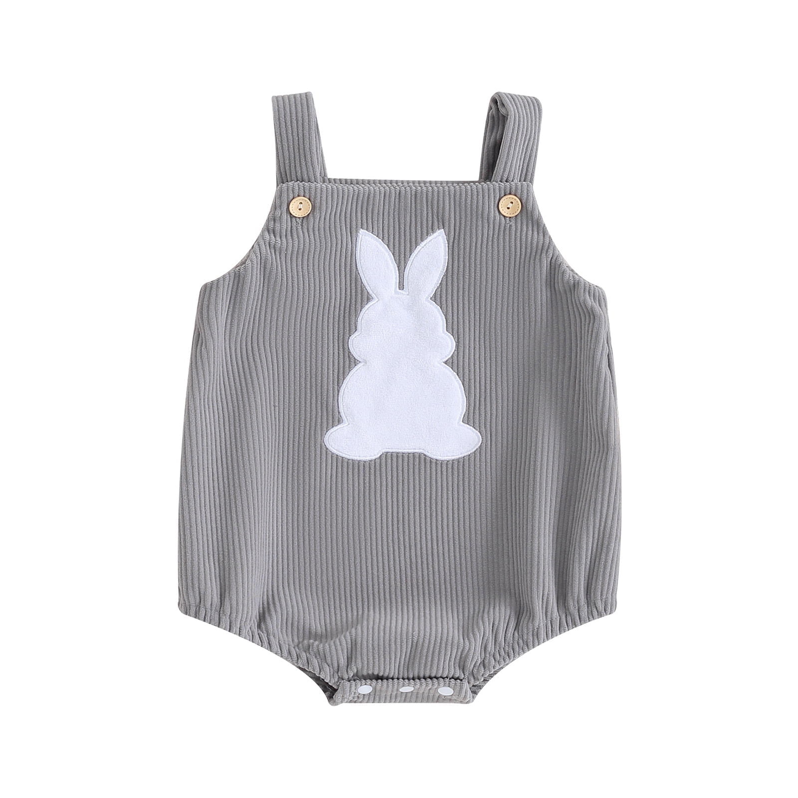 Inevnen Baby Girl Boy Easter Outfits Newborn Infant Rabbit Romper Corduroy Bunny Ears Jumpsuit ...