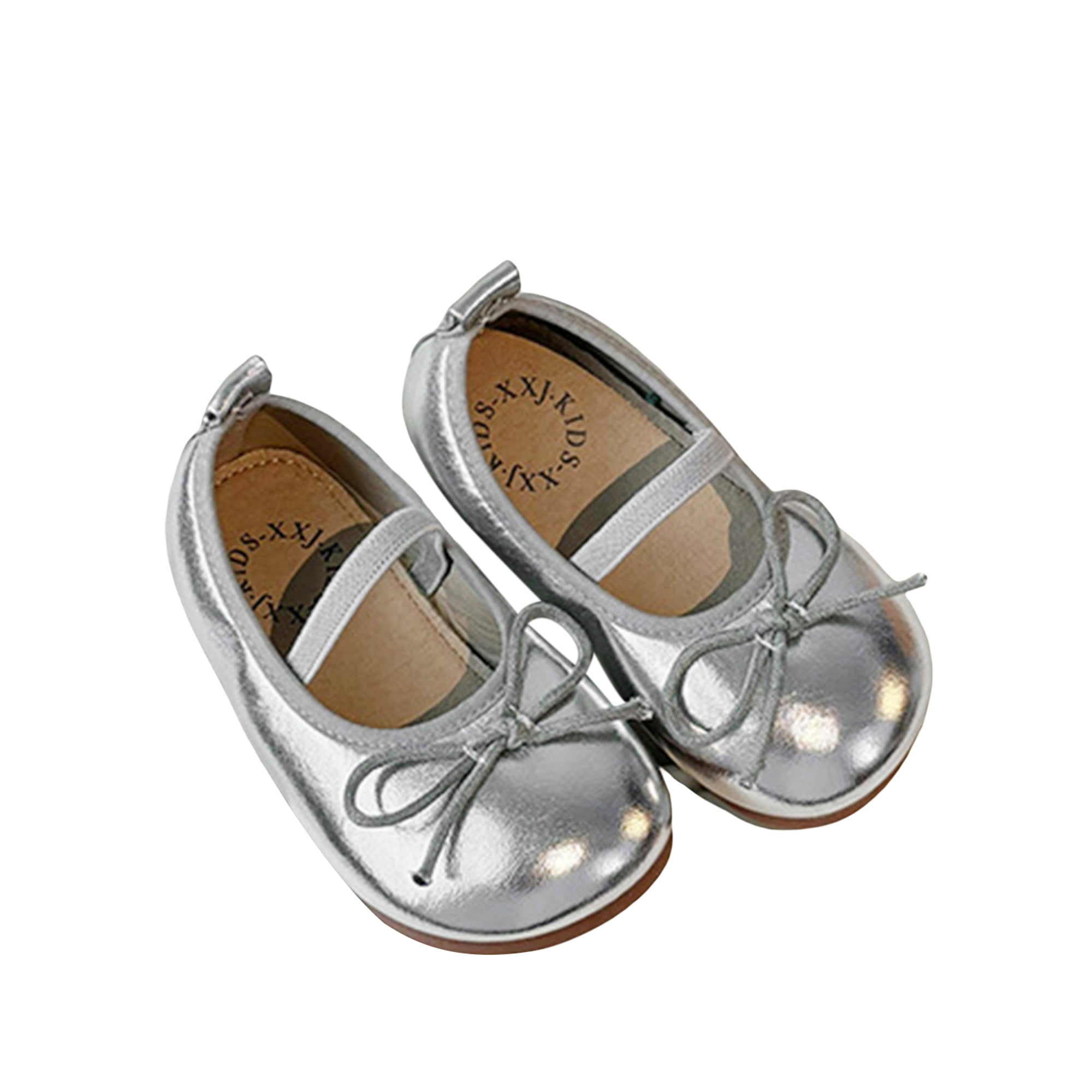Inevnen Baby Girl Dress Flats Soft Soles Bow Mary Jane Shoes Walking ...