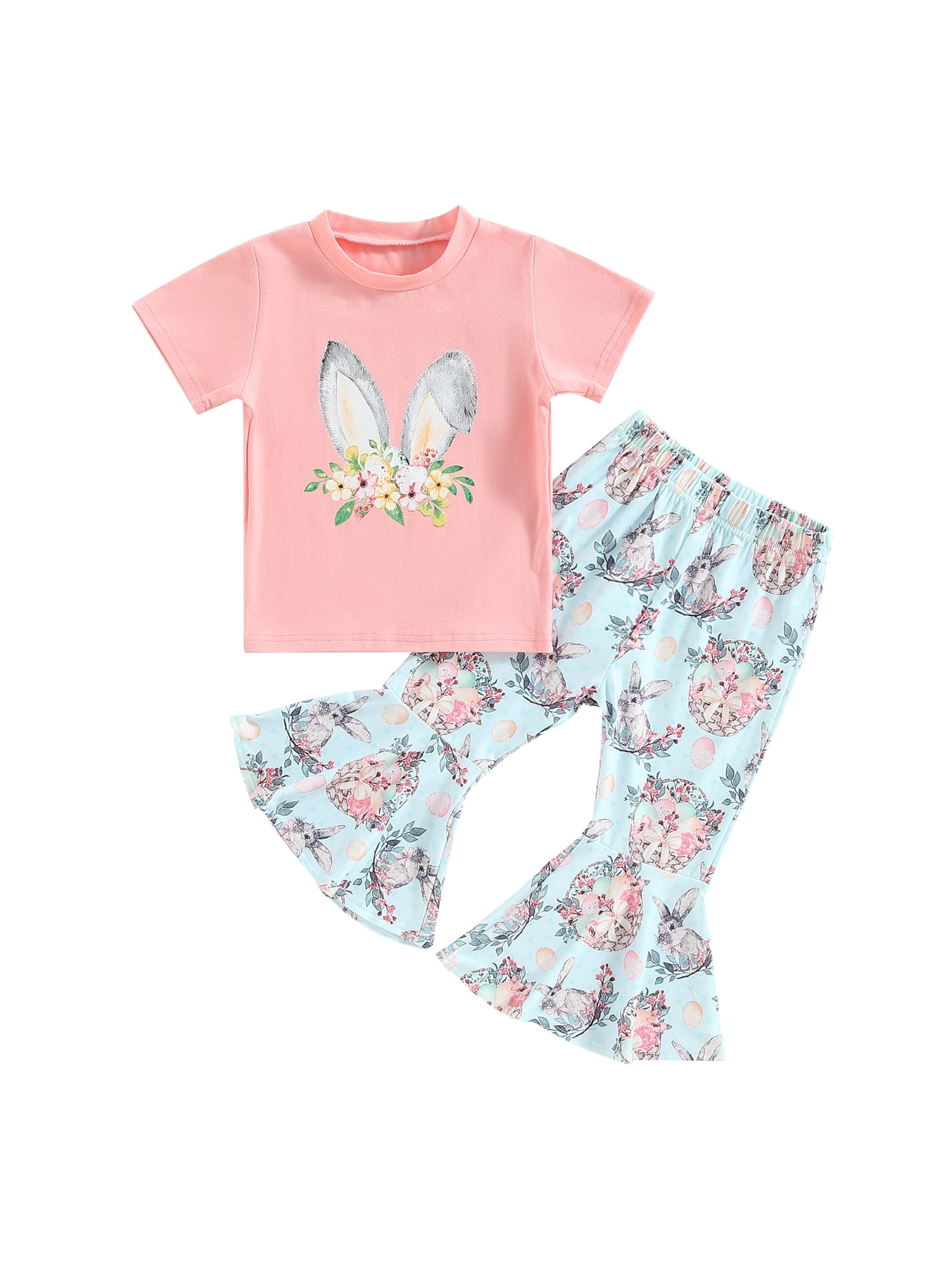 Inevnen Baby Girl Easter Outfits My 1st Easter Ruffle Sleeve Letter ...