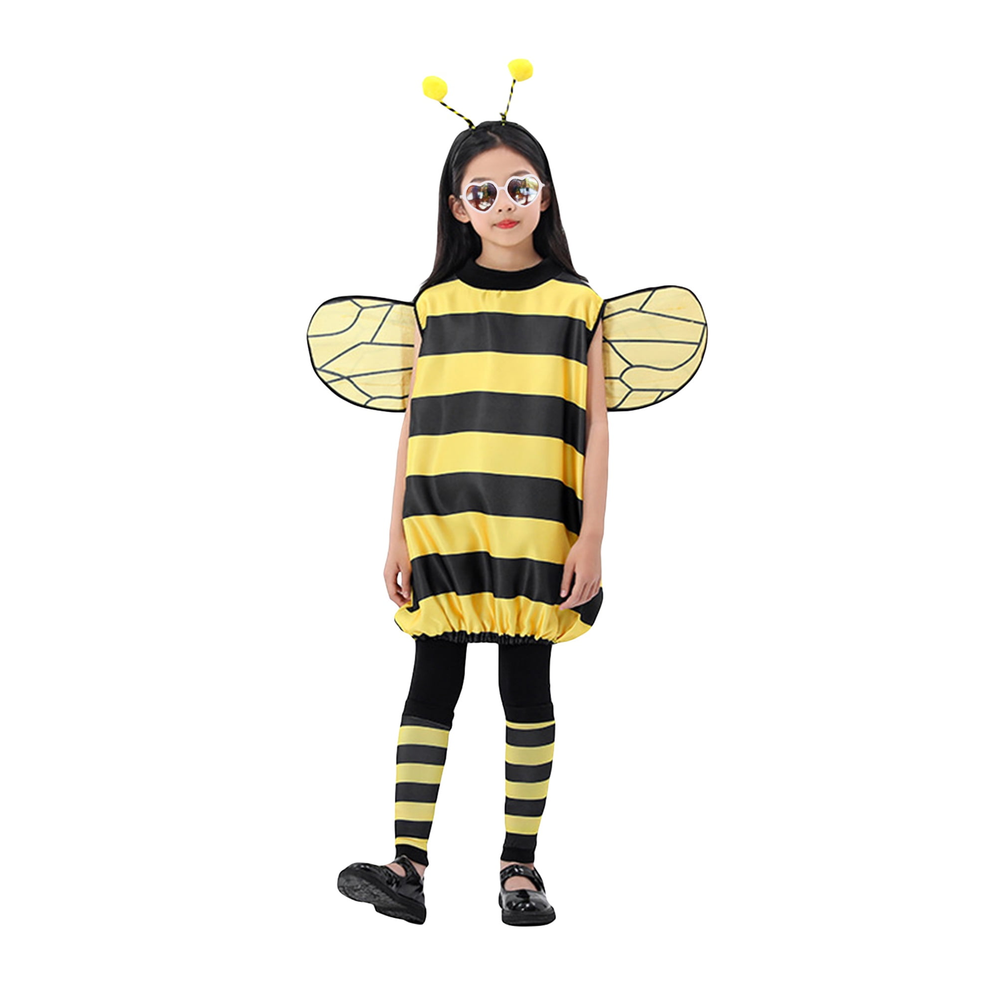 Inevnen Bee Costume Kit Halloween Bee Cosplay Costume Women Girls Bee ...