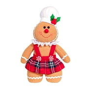 Bearington Jolly Ginger Christmas Plushie Toy, Stuffed Gingerbread Man ...