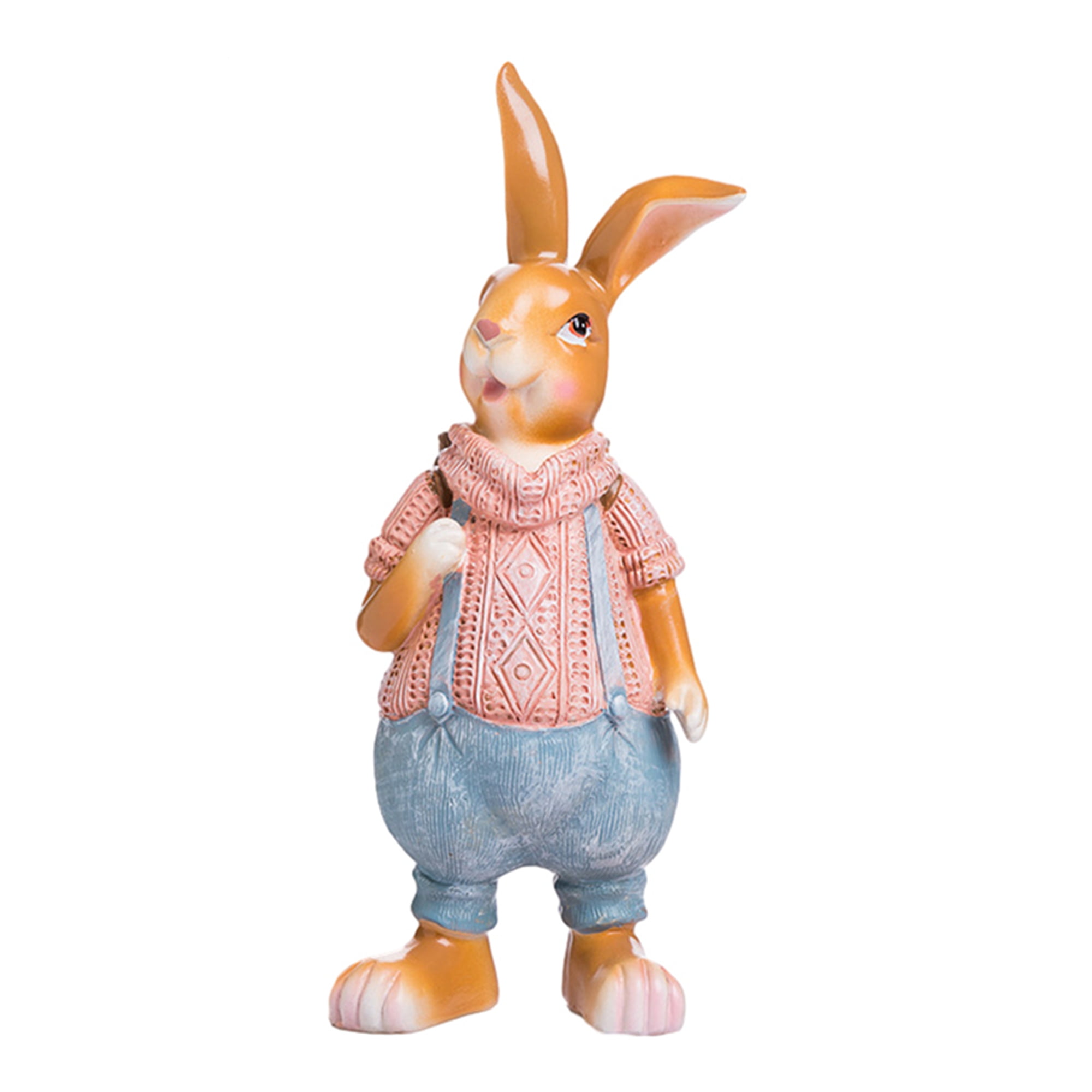 Inevnen Cute Cartoon Rabbit Statue Resin Bunny Figurines Decorative ...