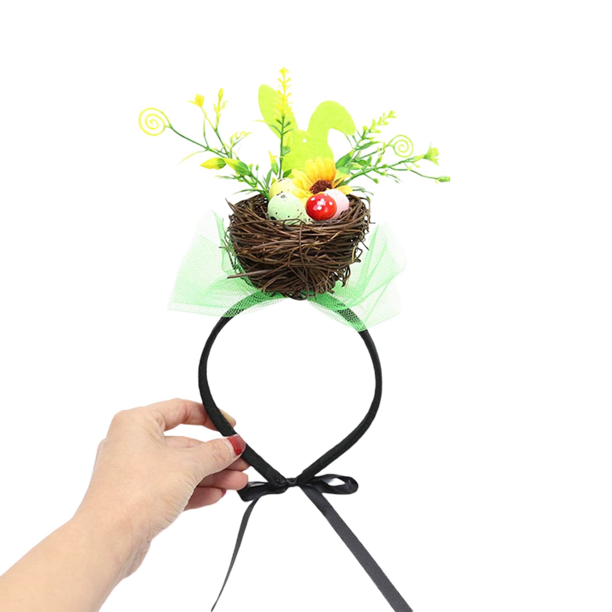 Inevnen Easter Girls Headband Adult Kids Cartoon Nest Rabbit Egg ...