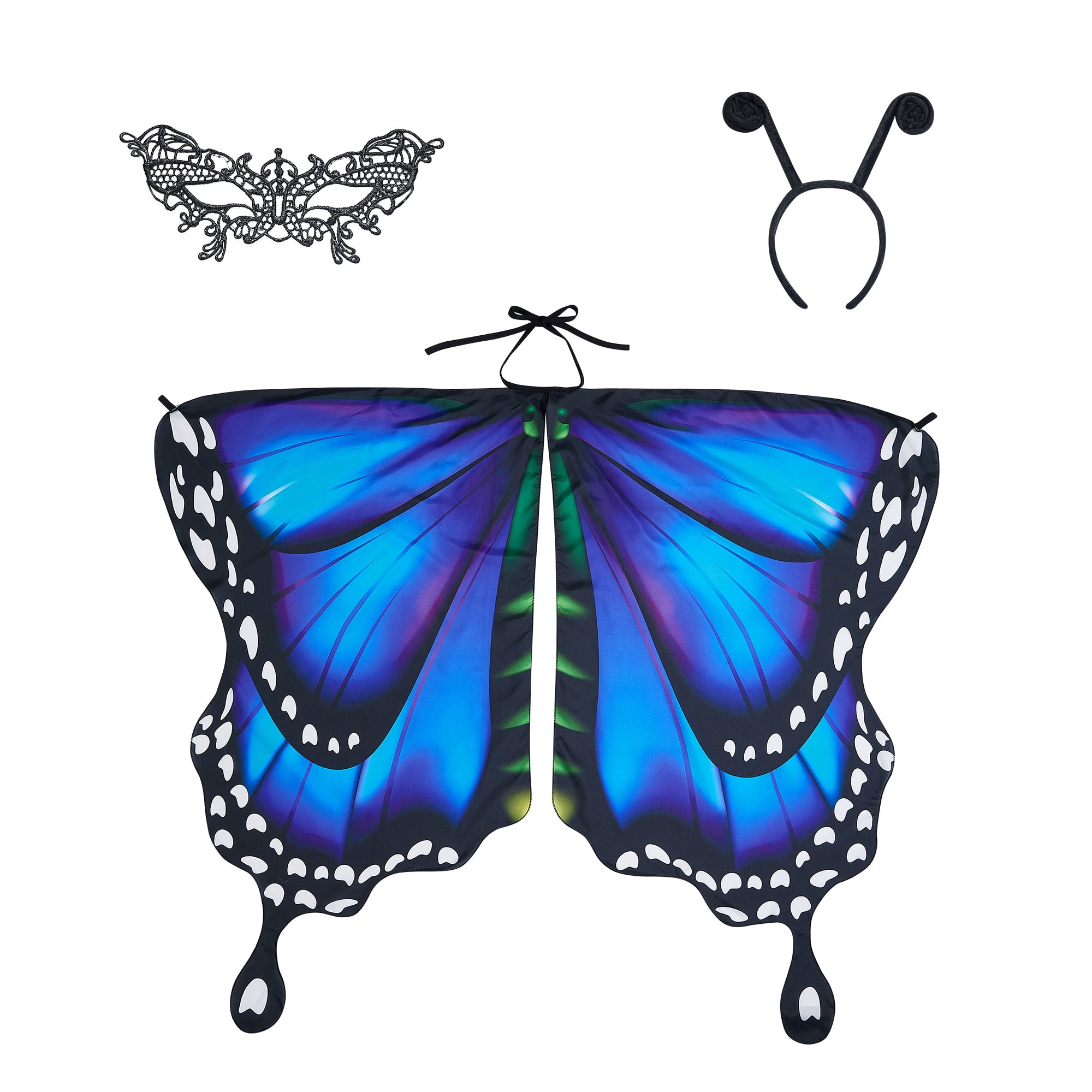 Inevnen Girls Halloween Butterfly Costumes, Butterfly Wings Shawl Cape ...