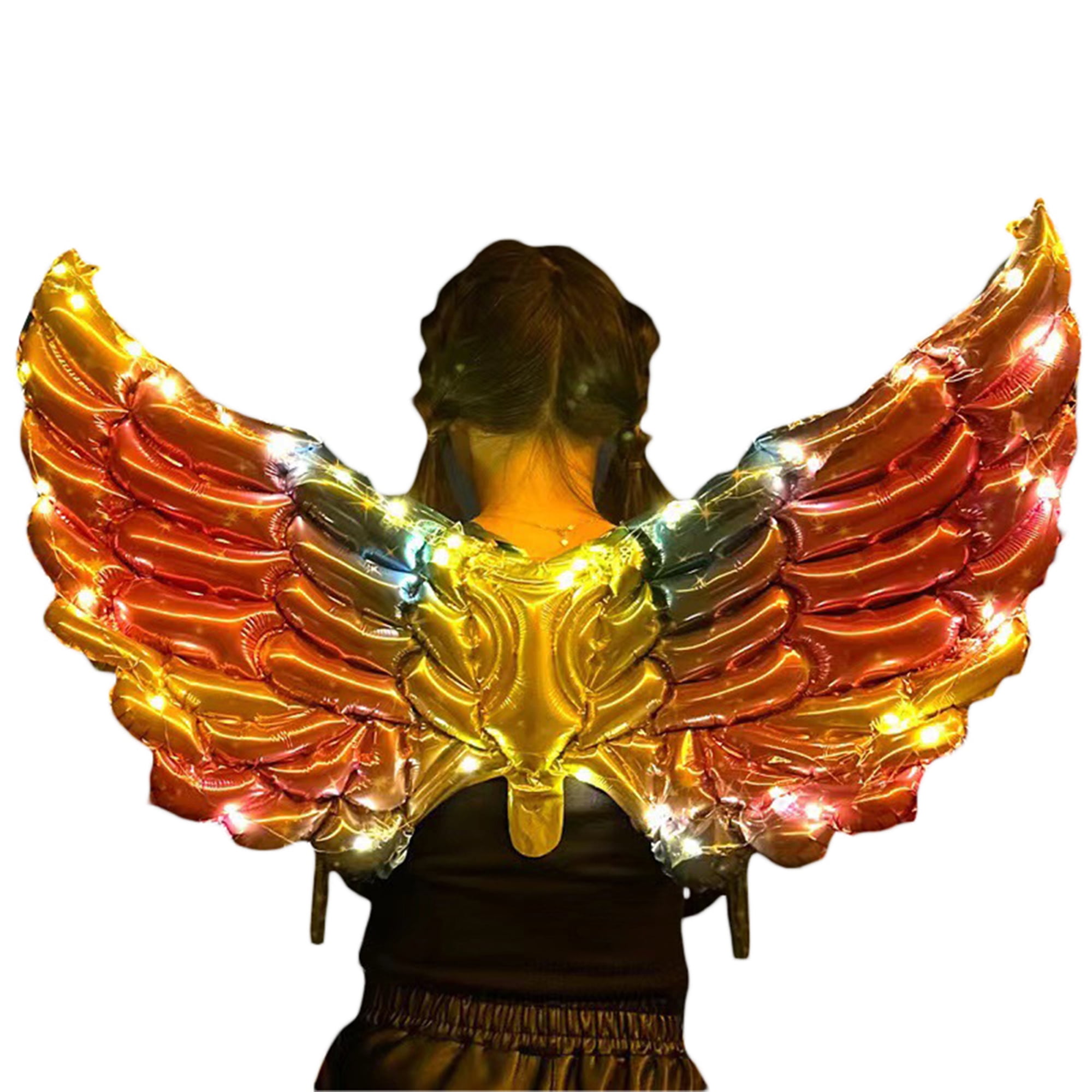 Inevnen Glowing Butterfly Wings Balloons for Kids Girls, Angel Rocket ...