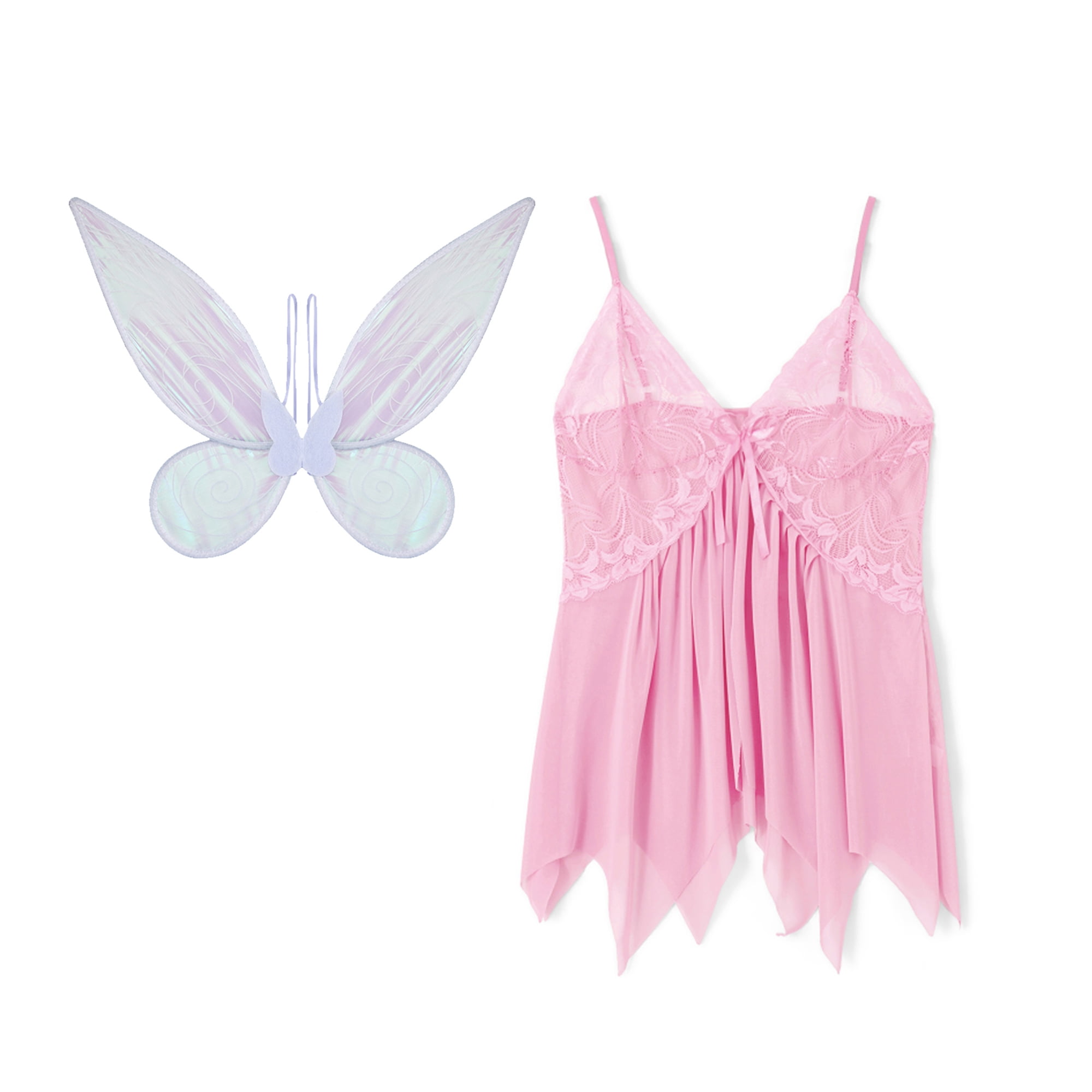 Inevnen Halloween Fairy Cosplay Costume for Women Lace Cami Dress with ...