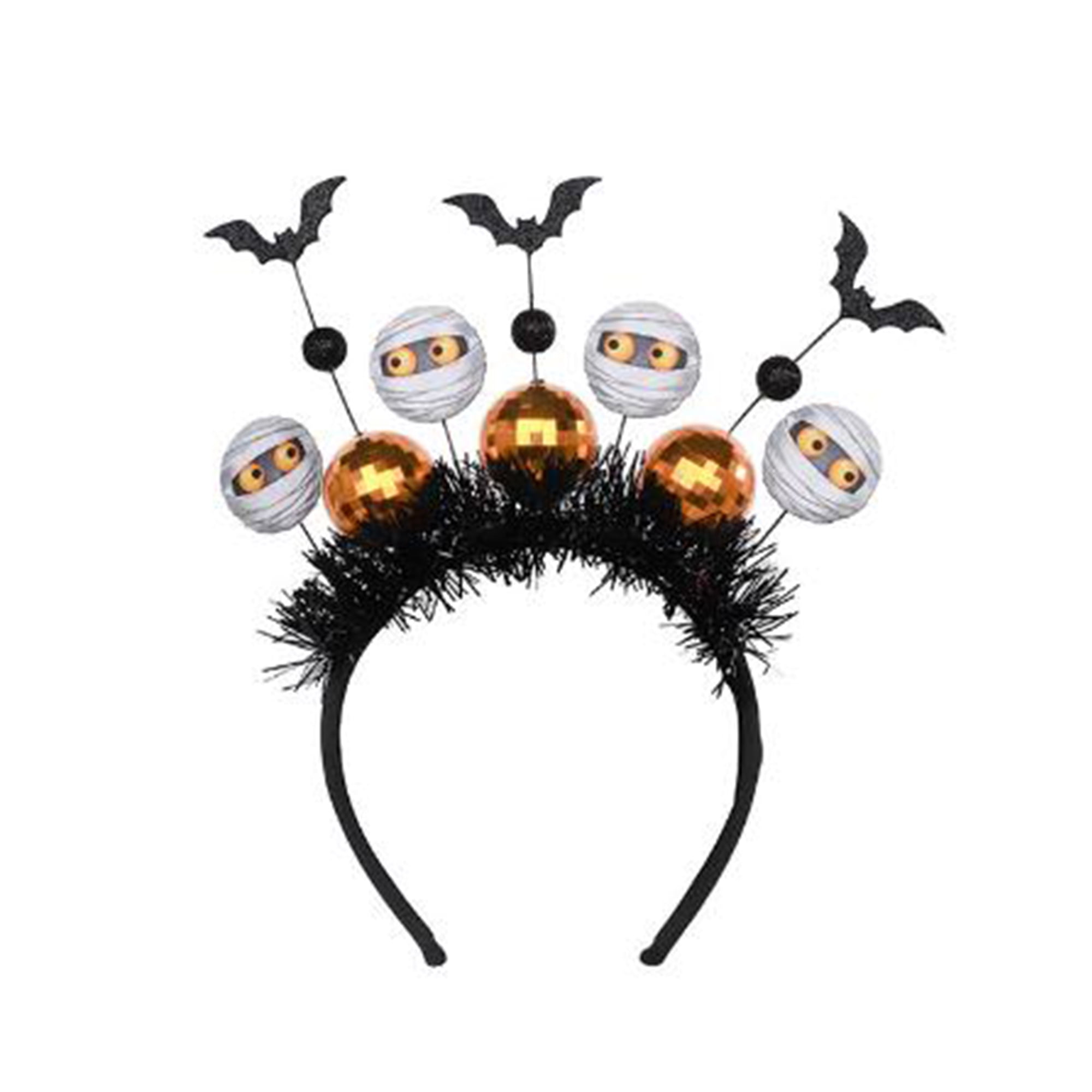 Inevnen Halloween Headbands Gothic Bat Disco Ball Hair Hoop Party ...