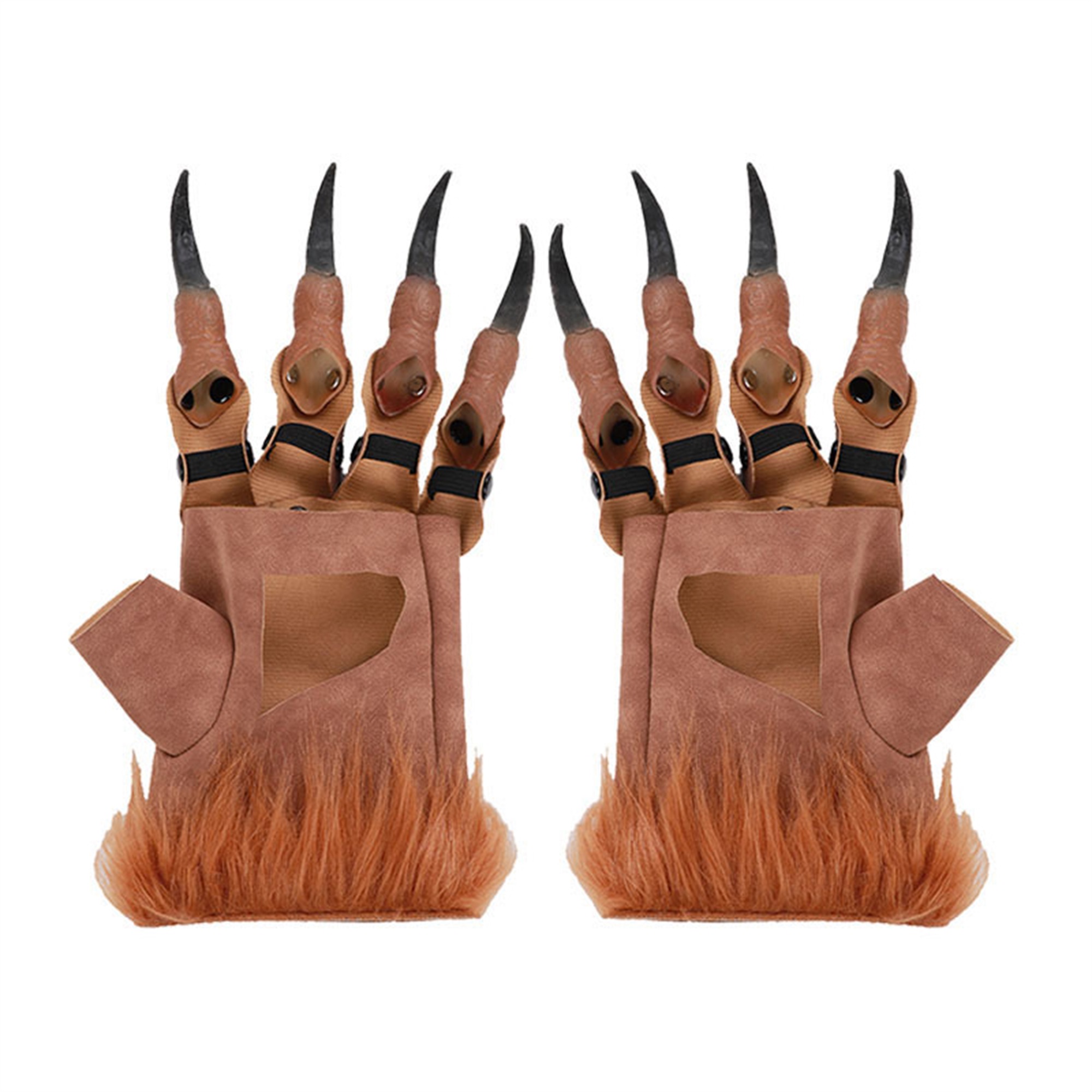 Inevnen Halloween Scary Dragon Claw Gloves, Cosplay Plush Gloves Party ...