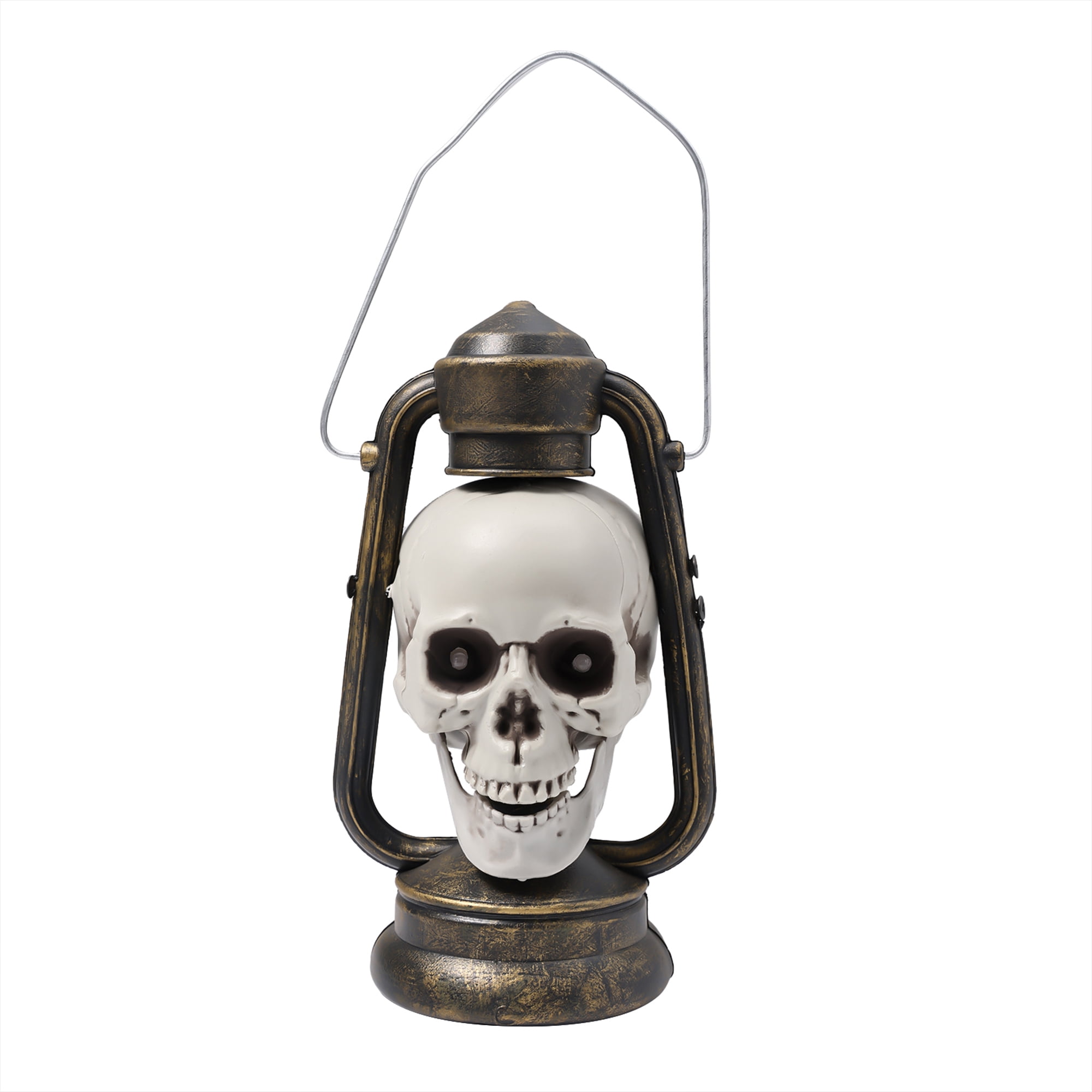 Inevnen Halloween Skull Lantern with Glowing Eyes Hanging Lamp Haunted ...