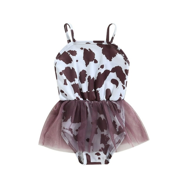Inevnen Infant Baby Girls Swimsuit Toddler One-Piece Cow Printed ...
