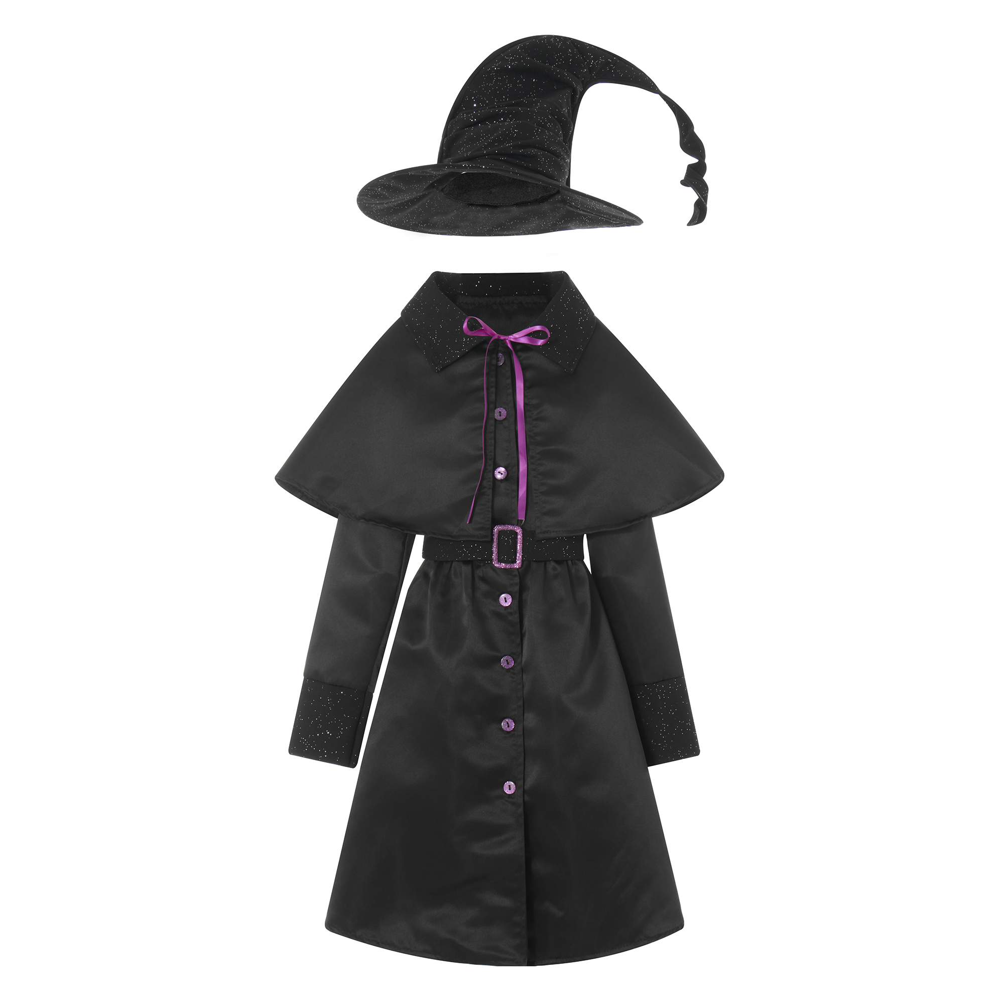 Inevnen Kids Girls Boys Witch Robe Halloween Wizard Costumes with Hat ...