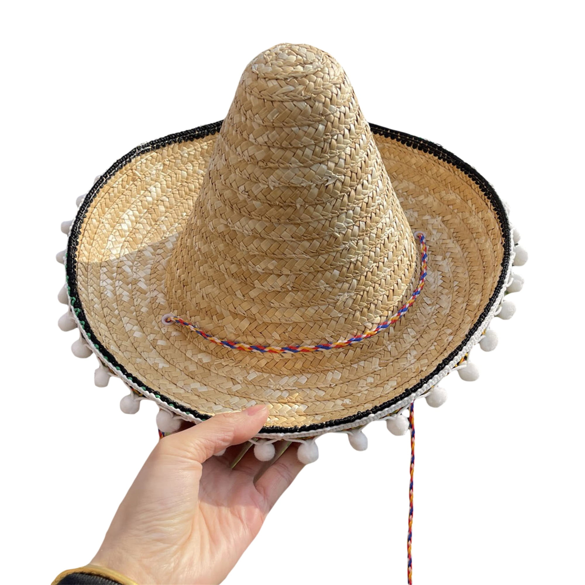 Inevnen Kids Mexican Straw Hat Pointed Top Mini Sombrero Hat Carnival ...