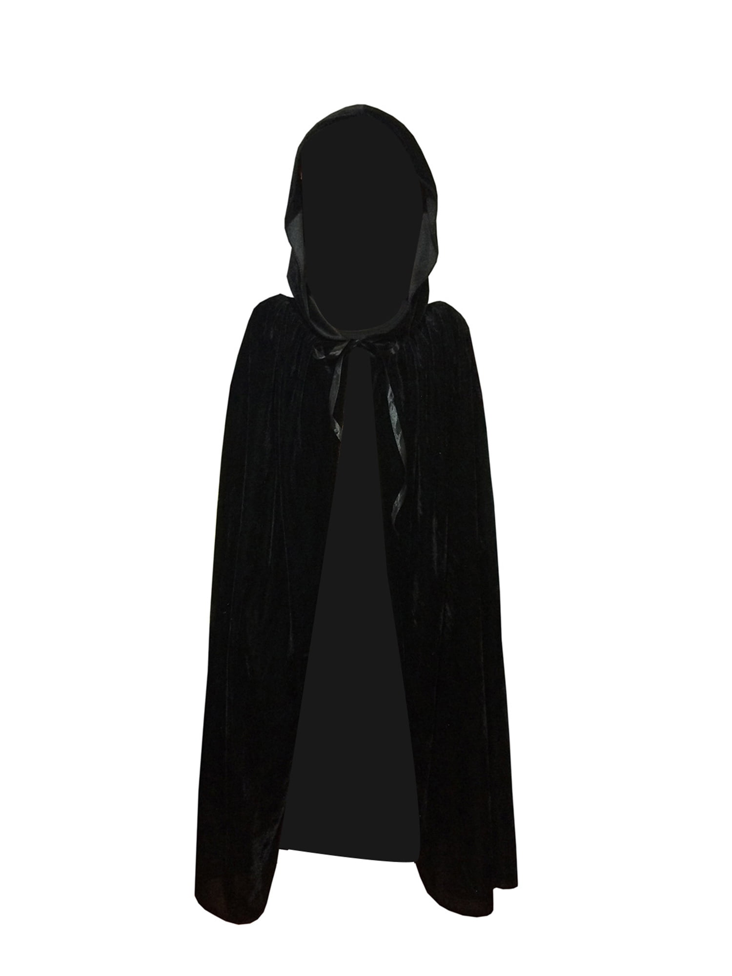 Inevnen Kids Solid Color Hooded Velvet Cape Robe for Halloween Cosplay ...